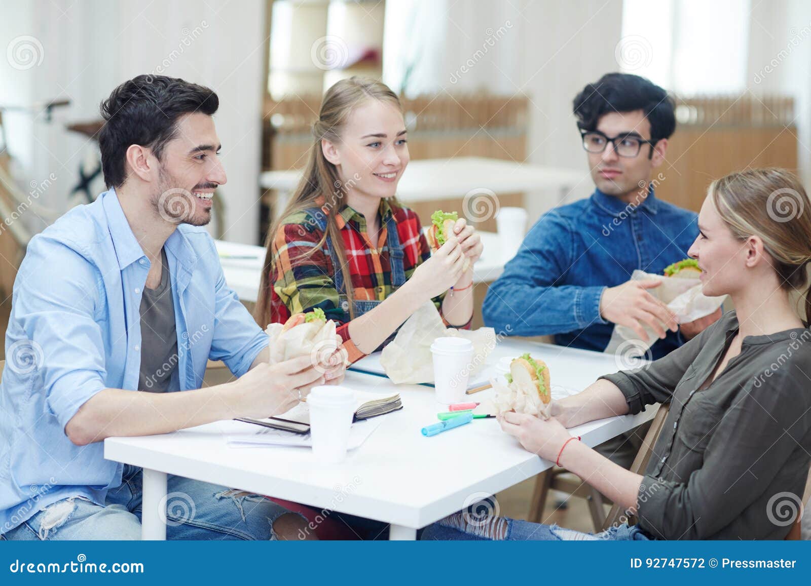 Break for snack stock photo. Image of couple, designer - 92747572