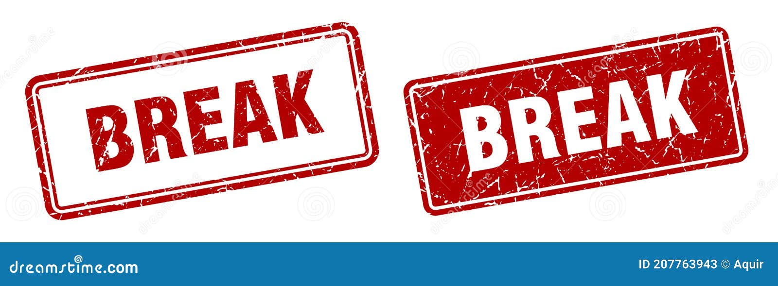 Break Stamp Set. Break Square Grunge Sign Stock Vector - Illustration ...