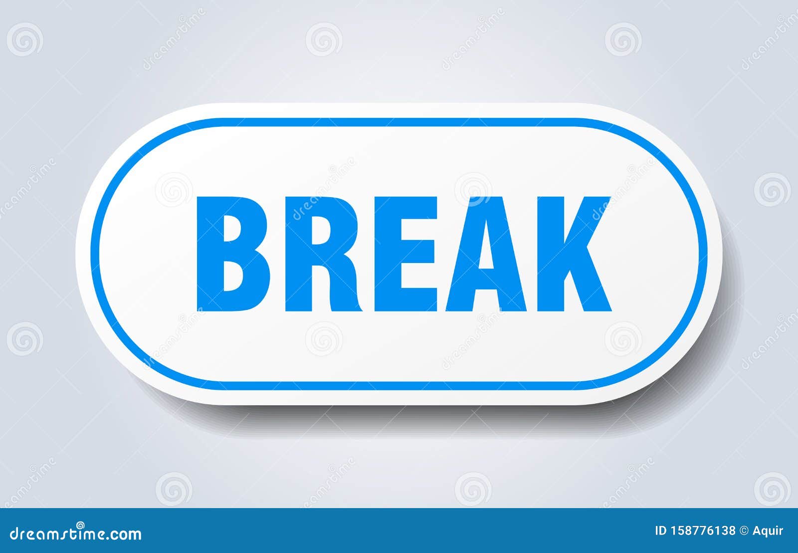 Break sticker. stock vector. Illustration of sticker - 158776138