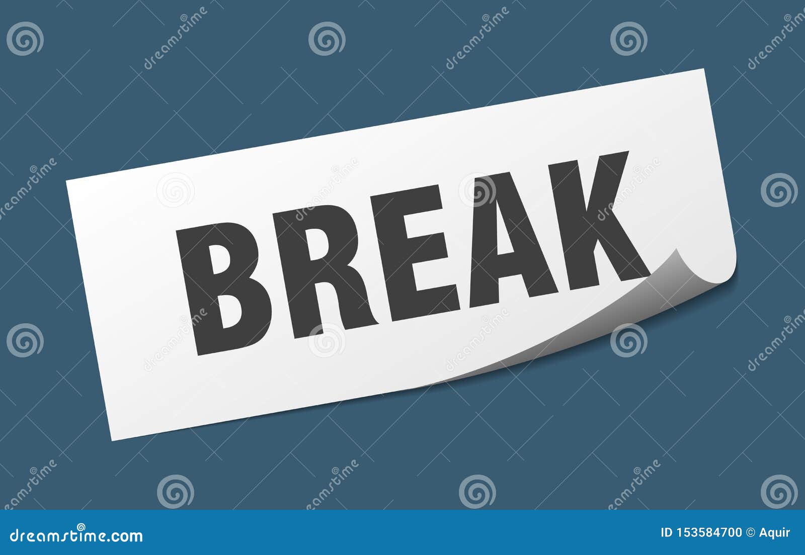 Break sticker. stock vector. Illustration of flyer, note - 153584700