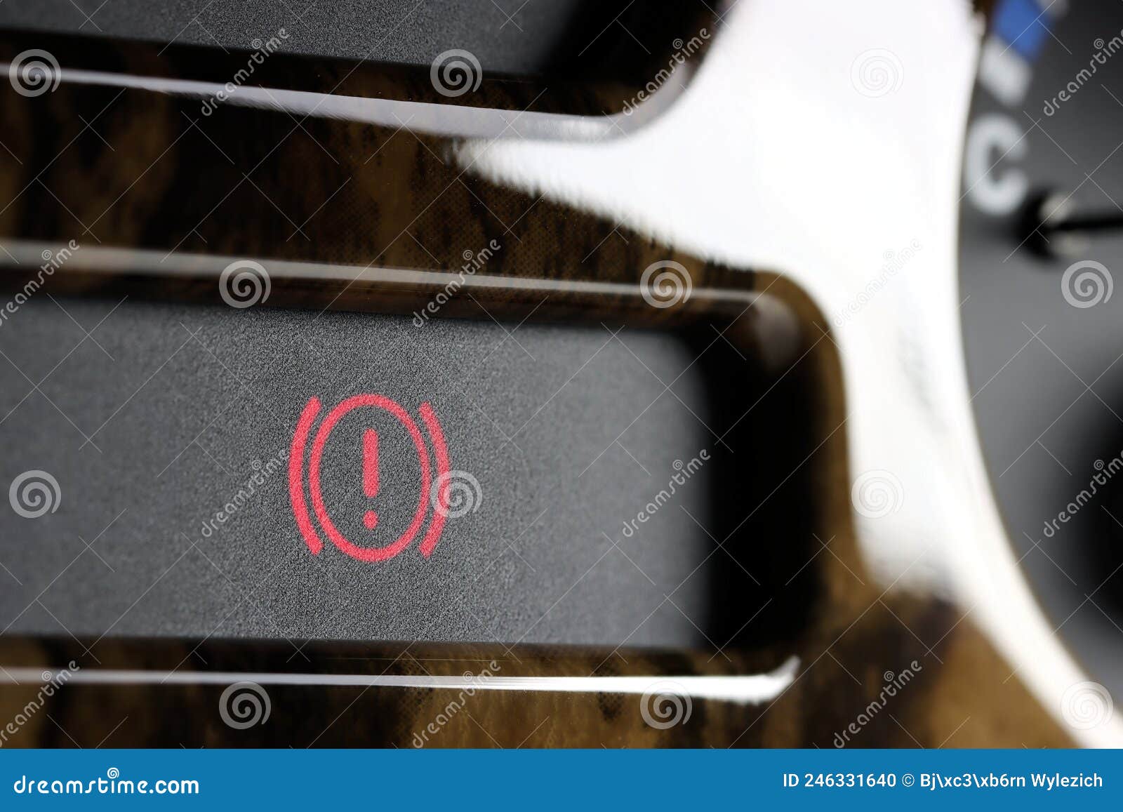 Break system warning light stock photo. Image of lamp - 246331640
