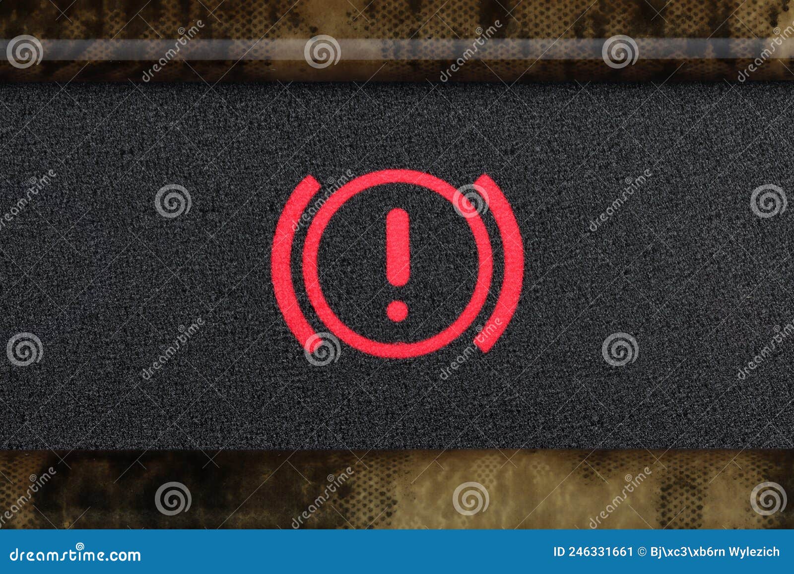 Break system warning light stock image. Image of check - 246331661