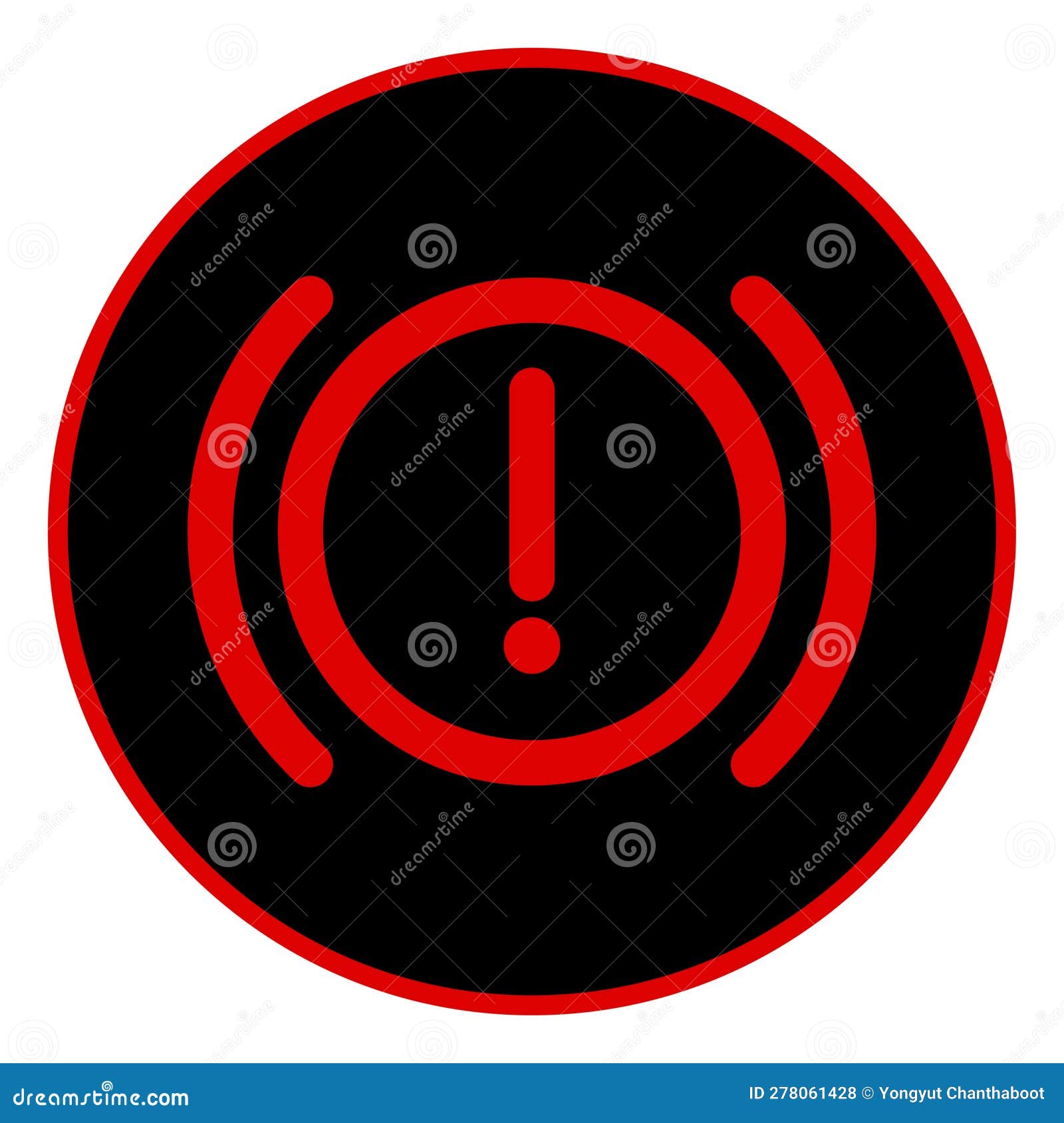 Break System Warning Light Symbol Sign, Vector Illustration, Isolate on ...