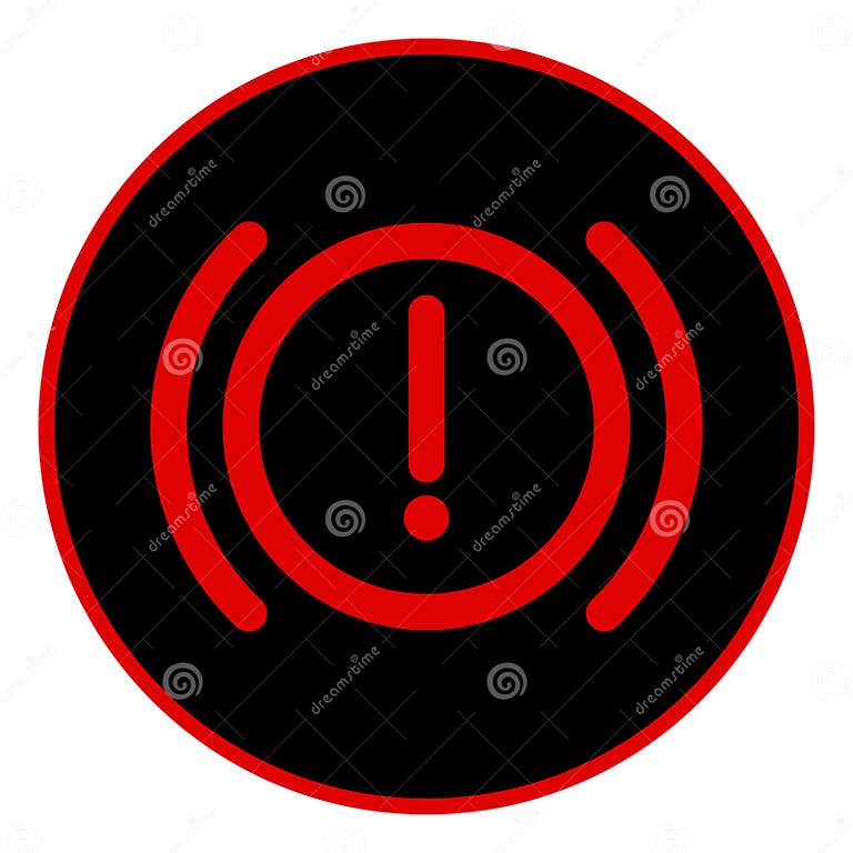 Break System Warning Light Symbol Sign, Vector Illustration, Isolate on ...
