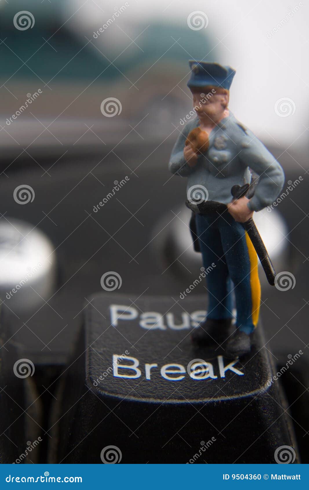 Break Time stock photo. Image of keyboard, button, donut - 9504360