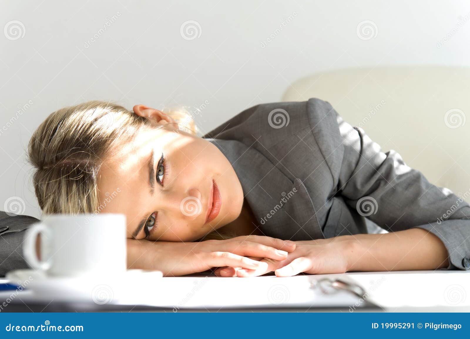 Break Time. Beautiful Businesswoman Stock Image - Image of sitting ...