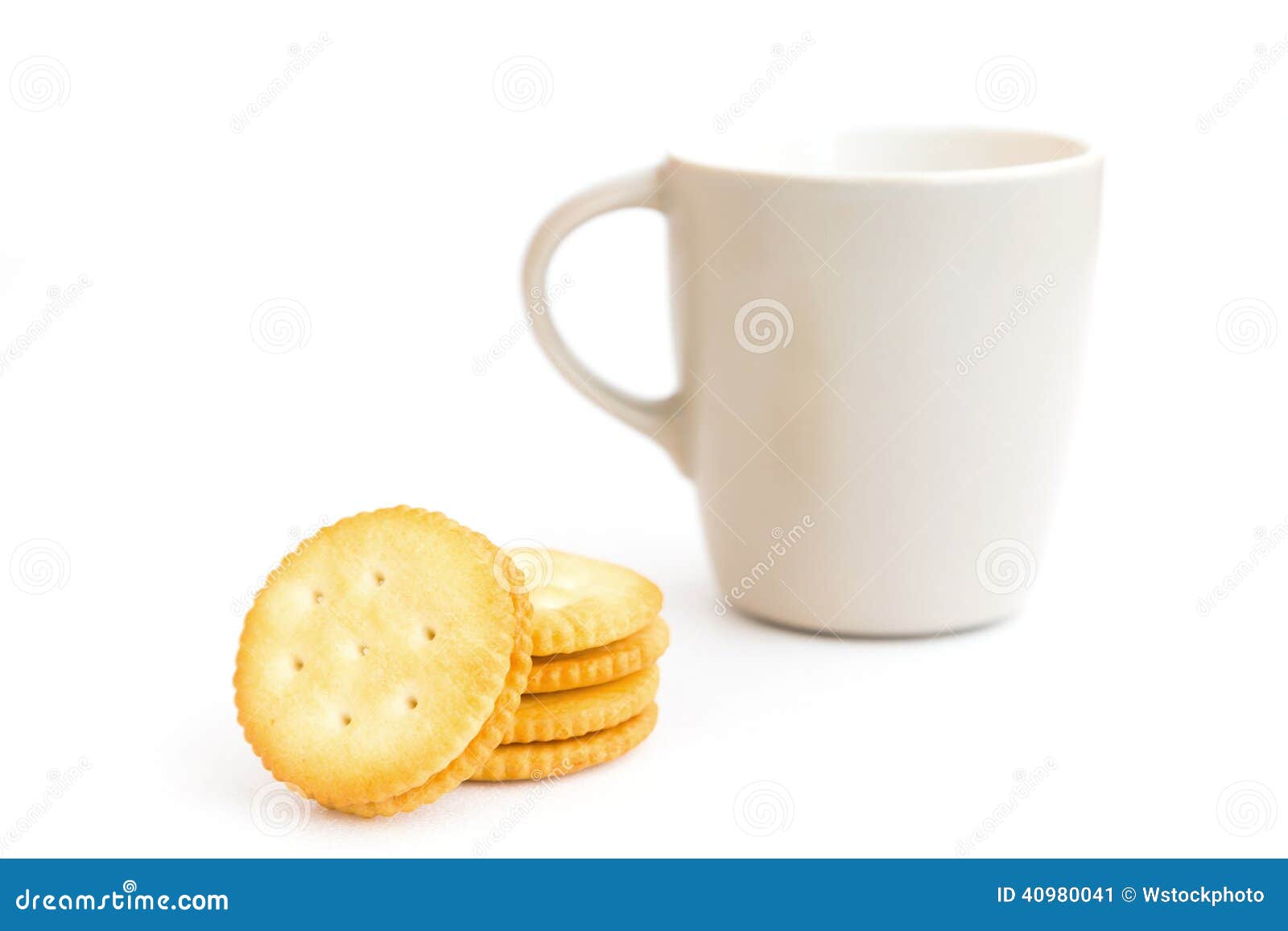 Break Time and Coffee Cup Isolated on White Stock Image - Image of ...