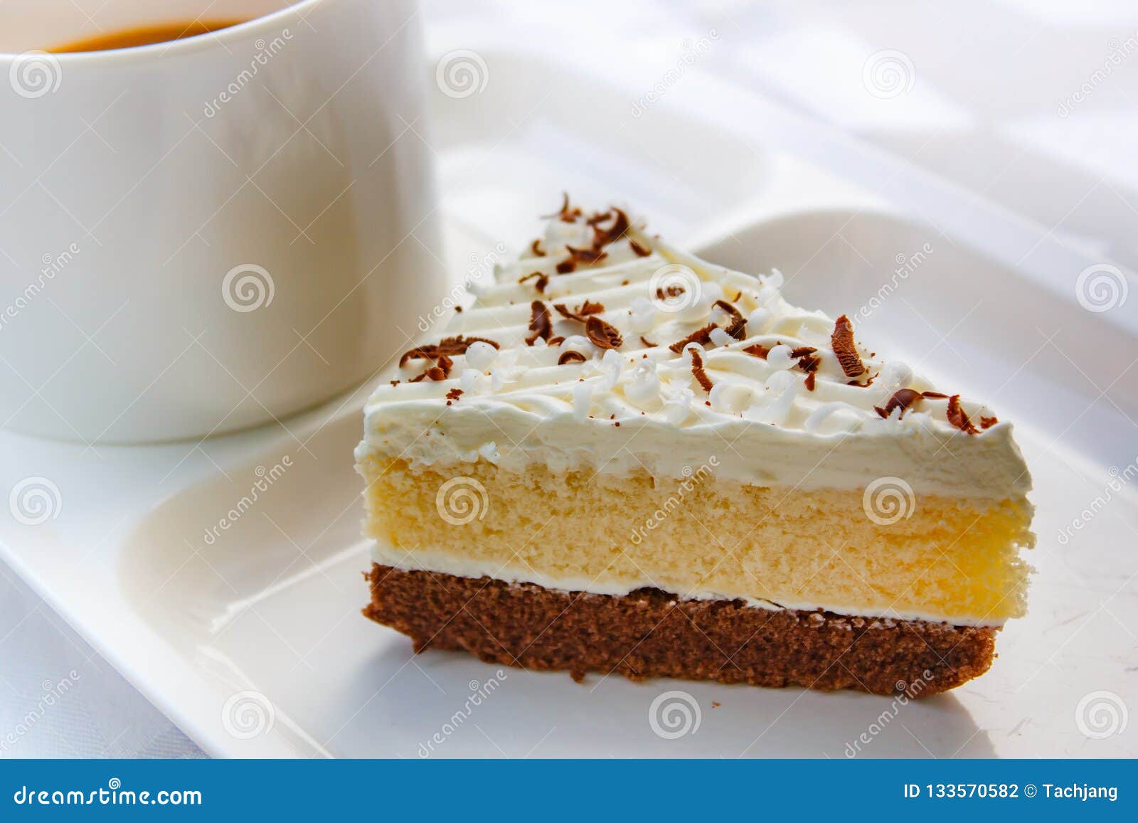 Break Time Concept with Cake and Coffee Stock Photo - Image of healthy ...