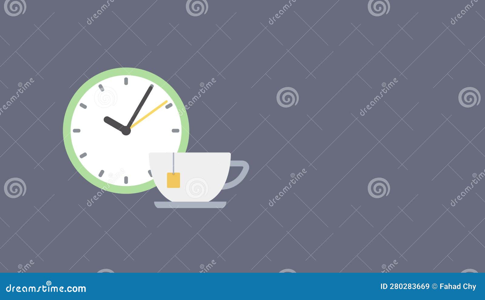 Break Time Flat Icon Animation Stock Video - Video of breakfast, space ...