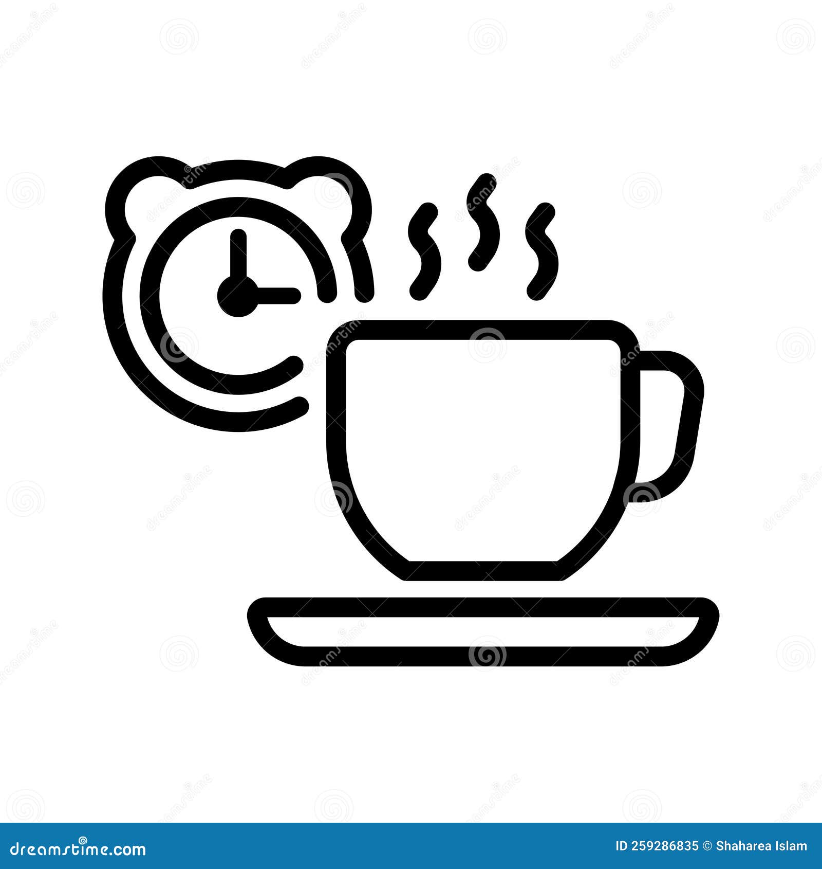 Break time icon stock vector. Illustration of time, break - 259286835