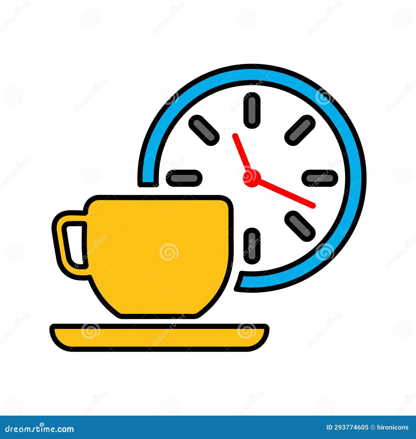 Break Time icon stock illustration. Illustration of deadline - 293774605