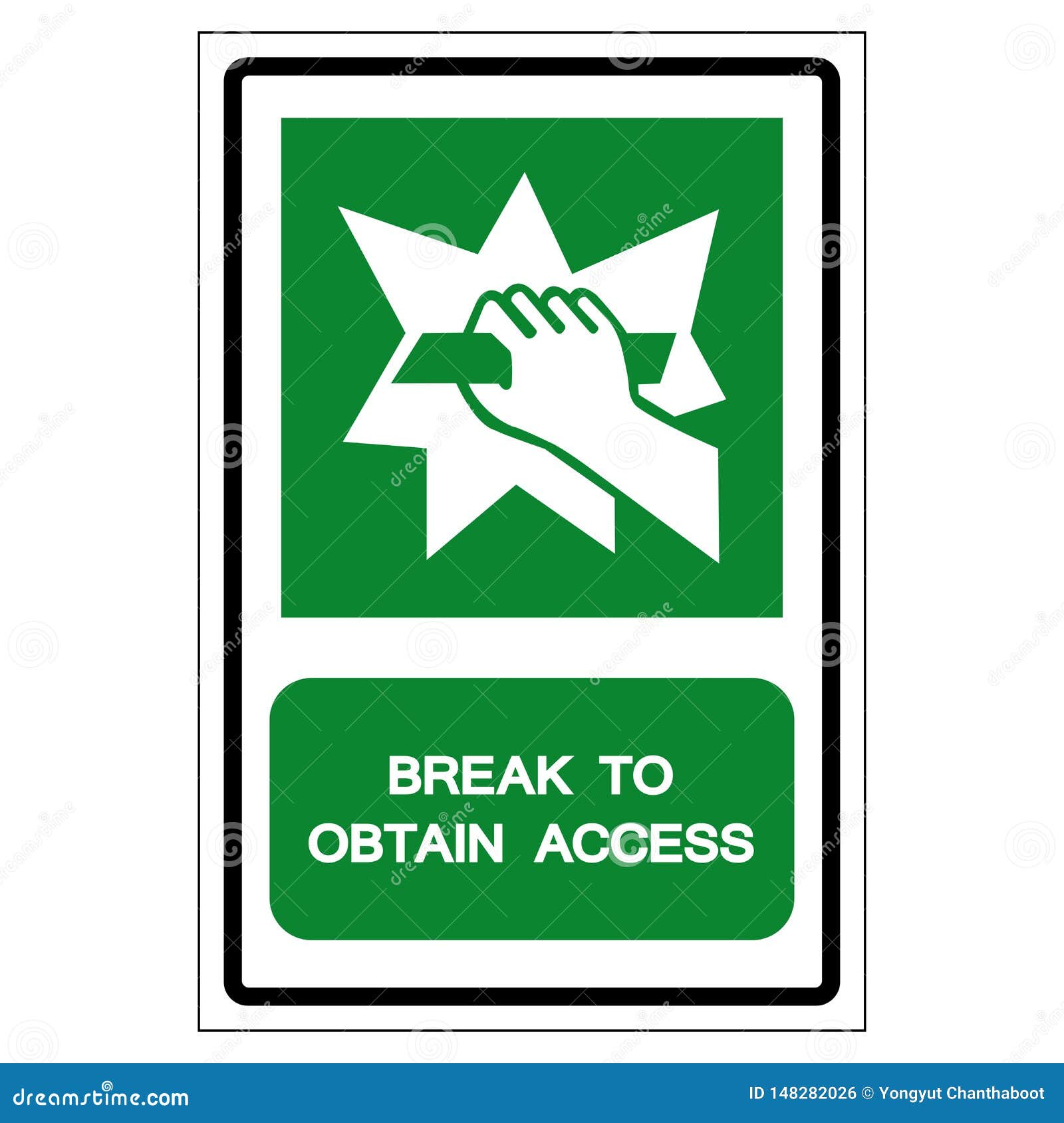 Break To Obtain Access Symbol Sign, Vector Illustration, Isolate On ...