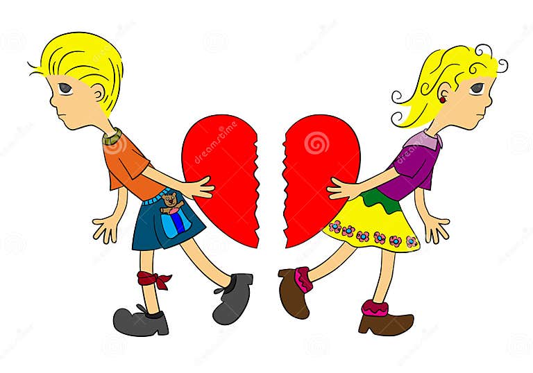 A break up stock illustration. Illustration of couple - 23212183