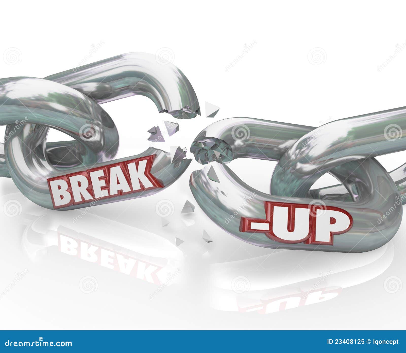 Separation Chain Links Break Apart Dividing Pulling Away Stock Photo ...
