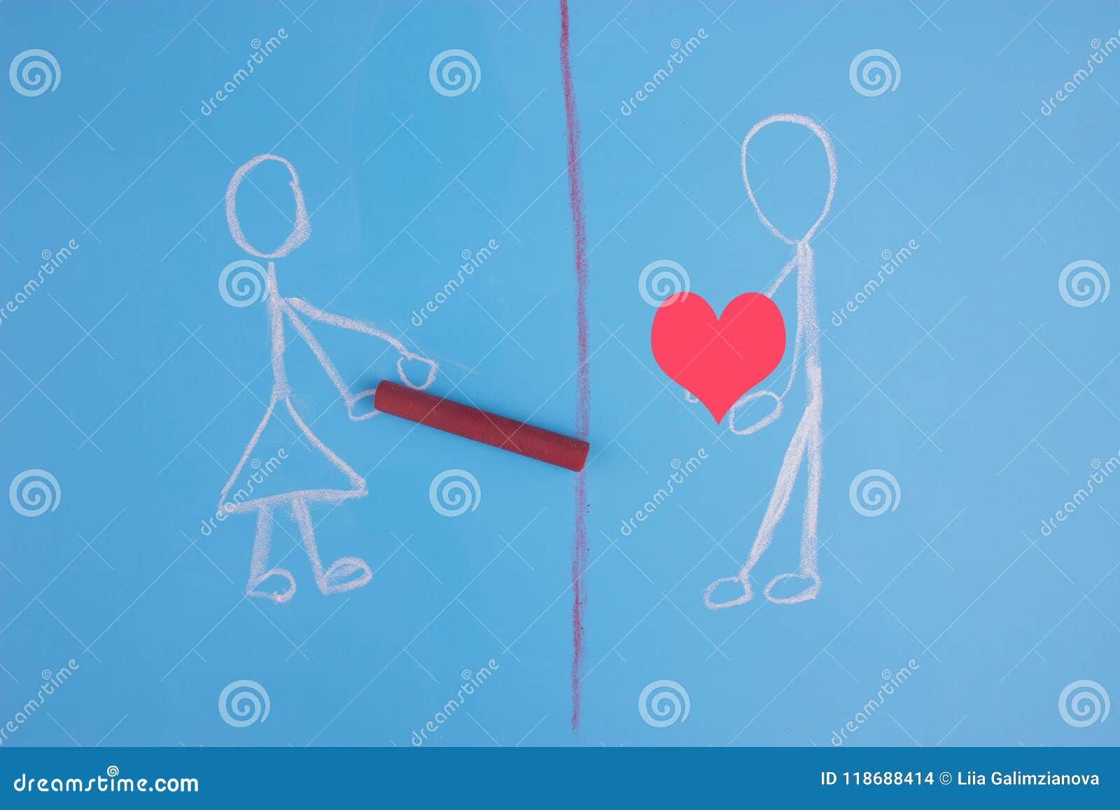 Break up concept stock illustration. Illustration of blue - 118688414