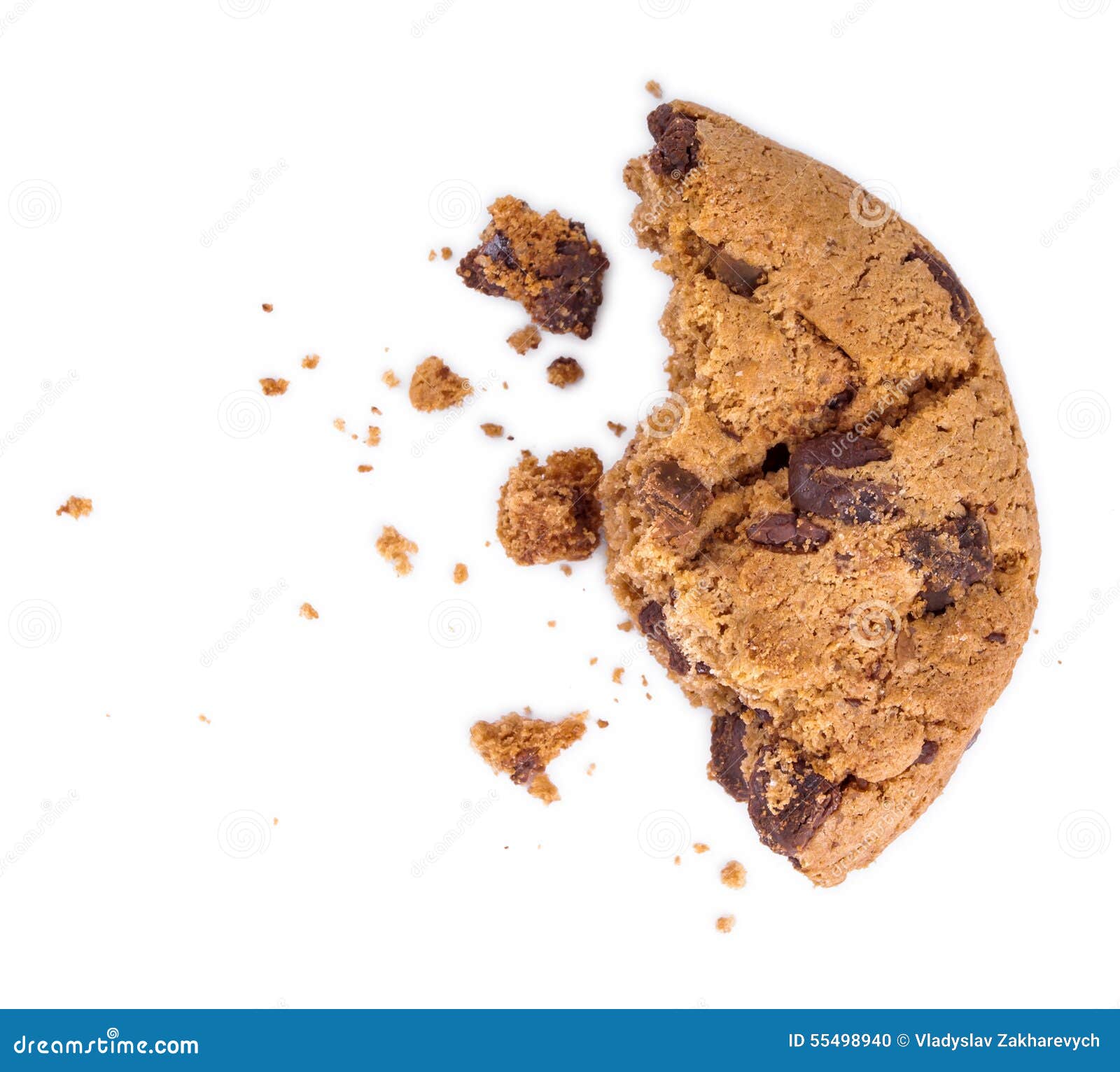 Break Up Cookies with Chocolate Pieces Stock Photo - Image of pastry ...
