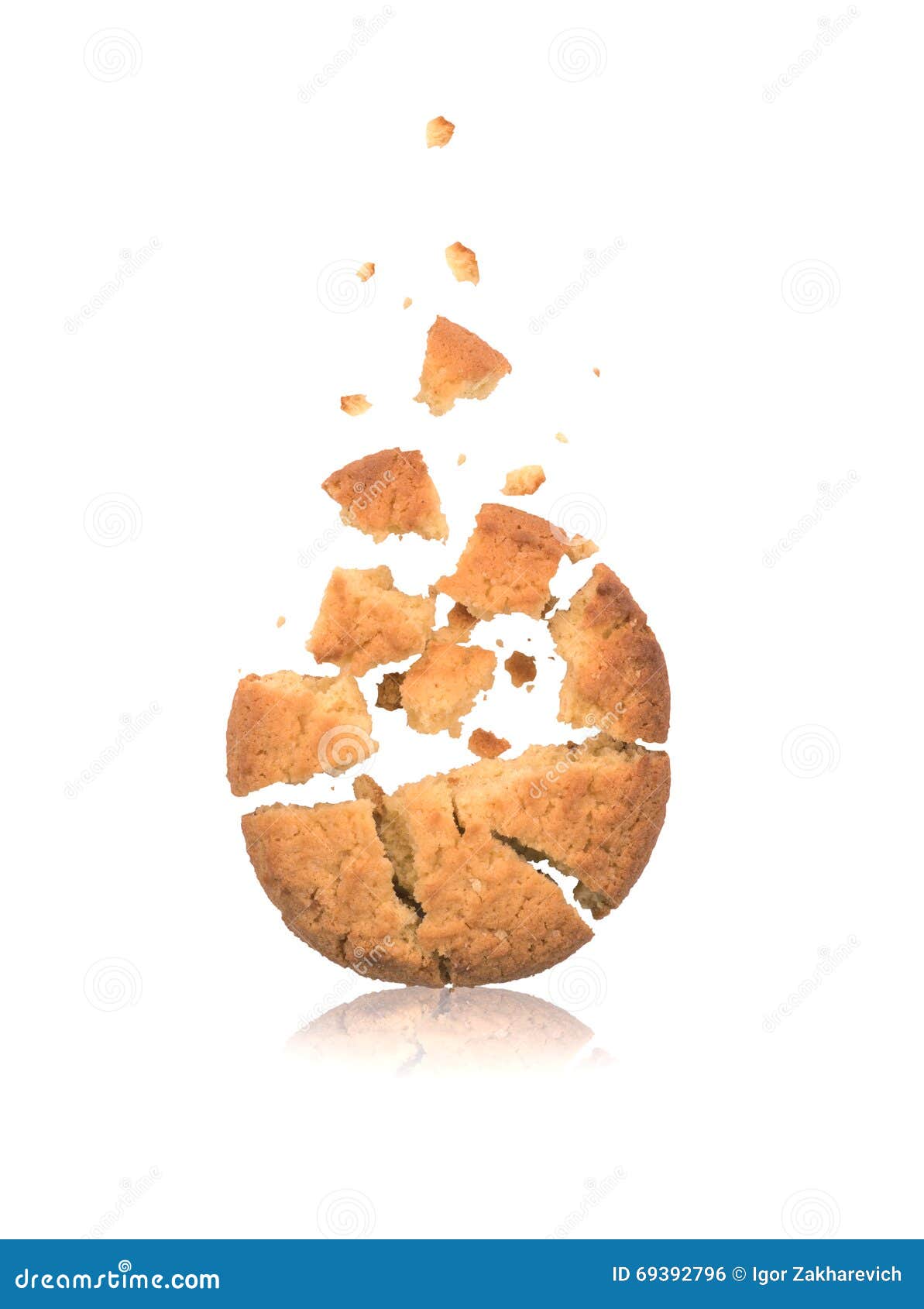 Break Up Cookies with Chocolate Pieces Stock Photo - Image of oatmeal ...
