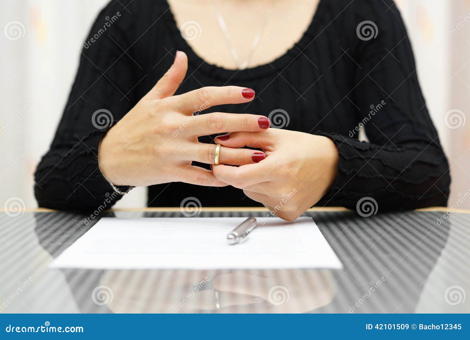 Break Up . Woman is Taking Off the Ring from Hand Stock Image - Image ...