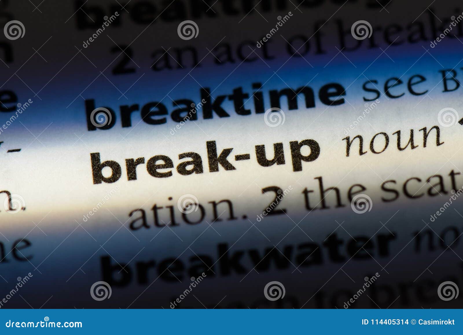 Break-up stock photo. Image of macro, text, word, concept - 114405314