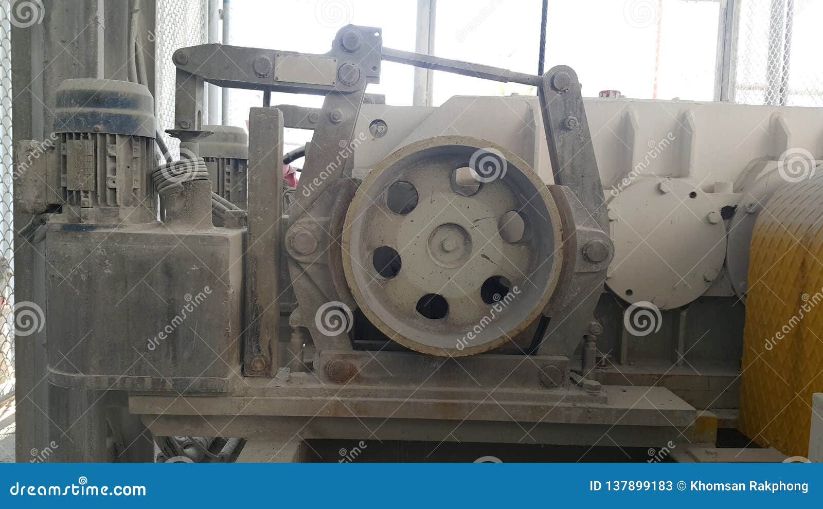 Break Wheel Part for Elevator Equipment Stock Image - Image of craft ...
