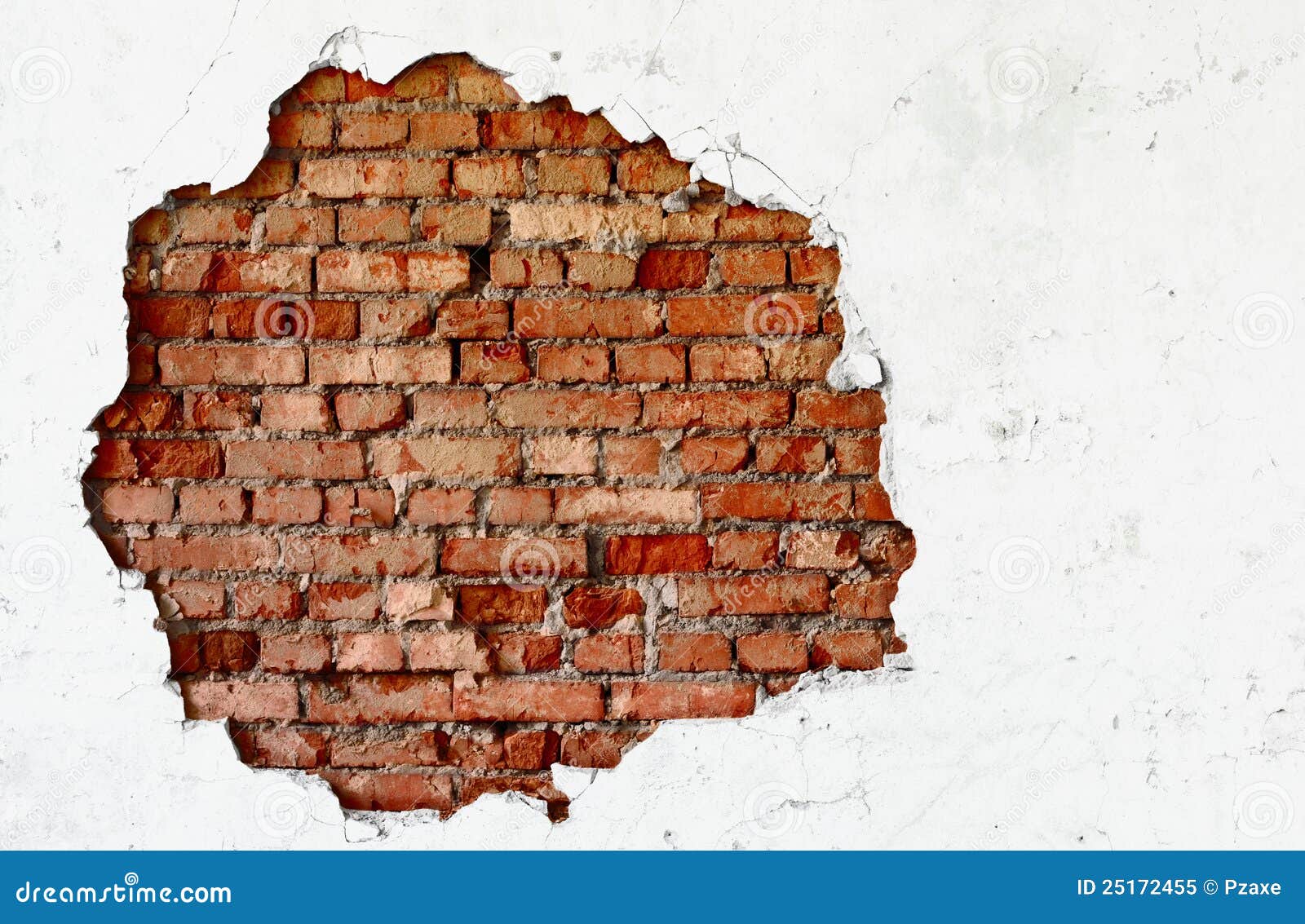 Break on the White Wall - Old Brickwork Stock Image - Image of backdrop ...
