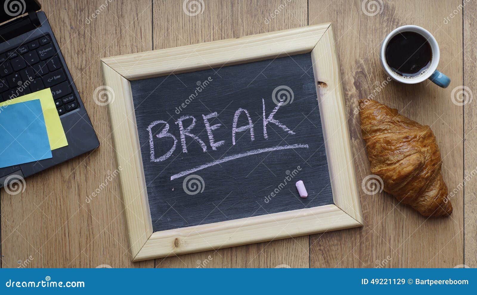Break written stock image. Image of meal, lunch, business - 49221129