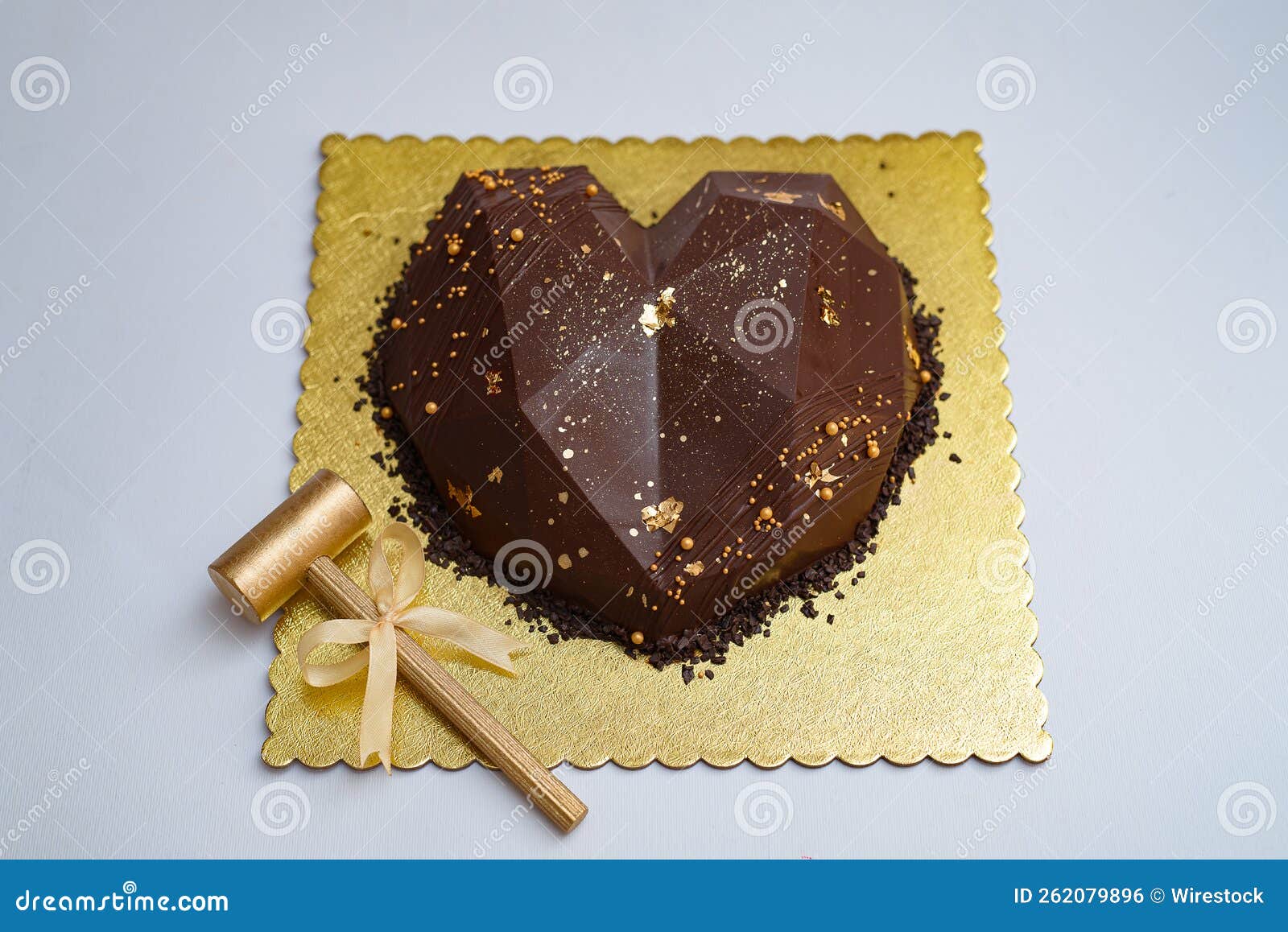 Chocolate Heart Surprise Gift Stock Photo - Image of chocolate, shaped ...