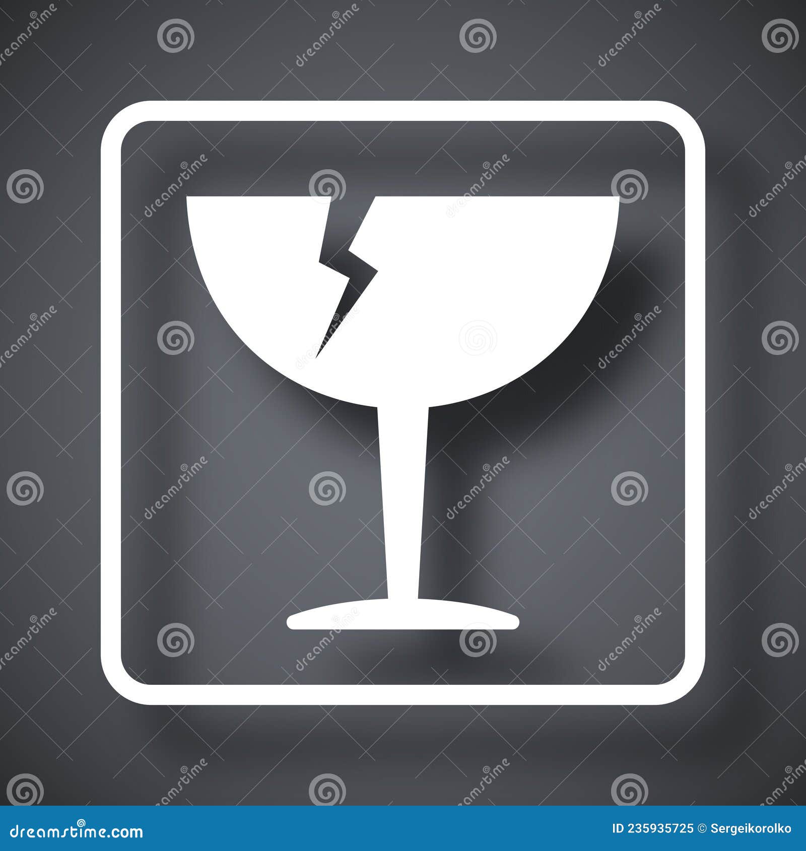 Breakable or Fragile Material Packaging Symbol Stock Vector ...