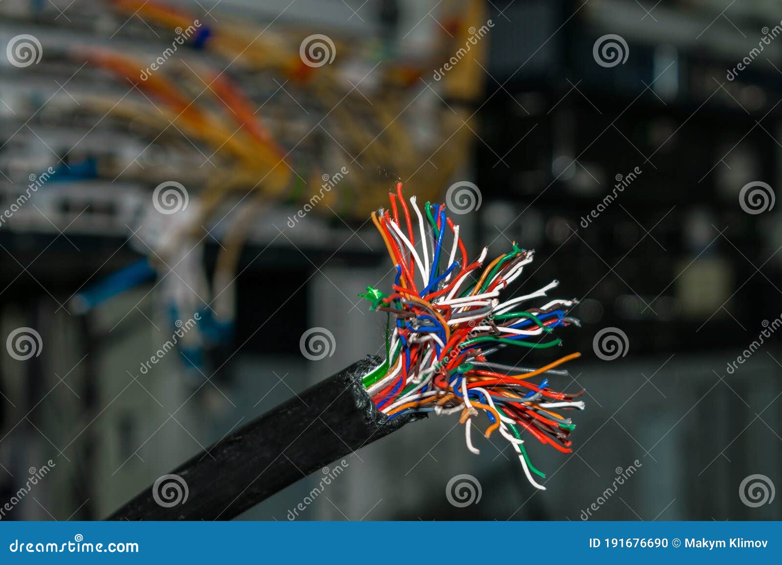Breakage Of The Internet Cable In The Server Room Of The Data Center ...