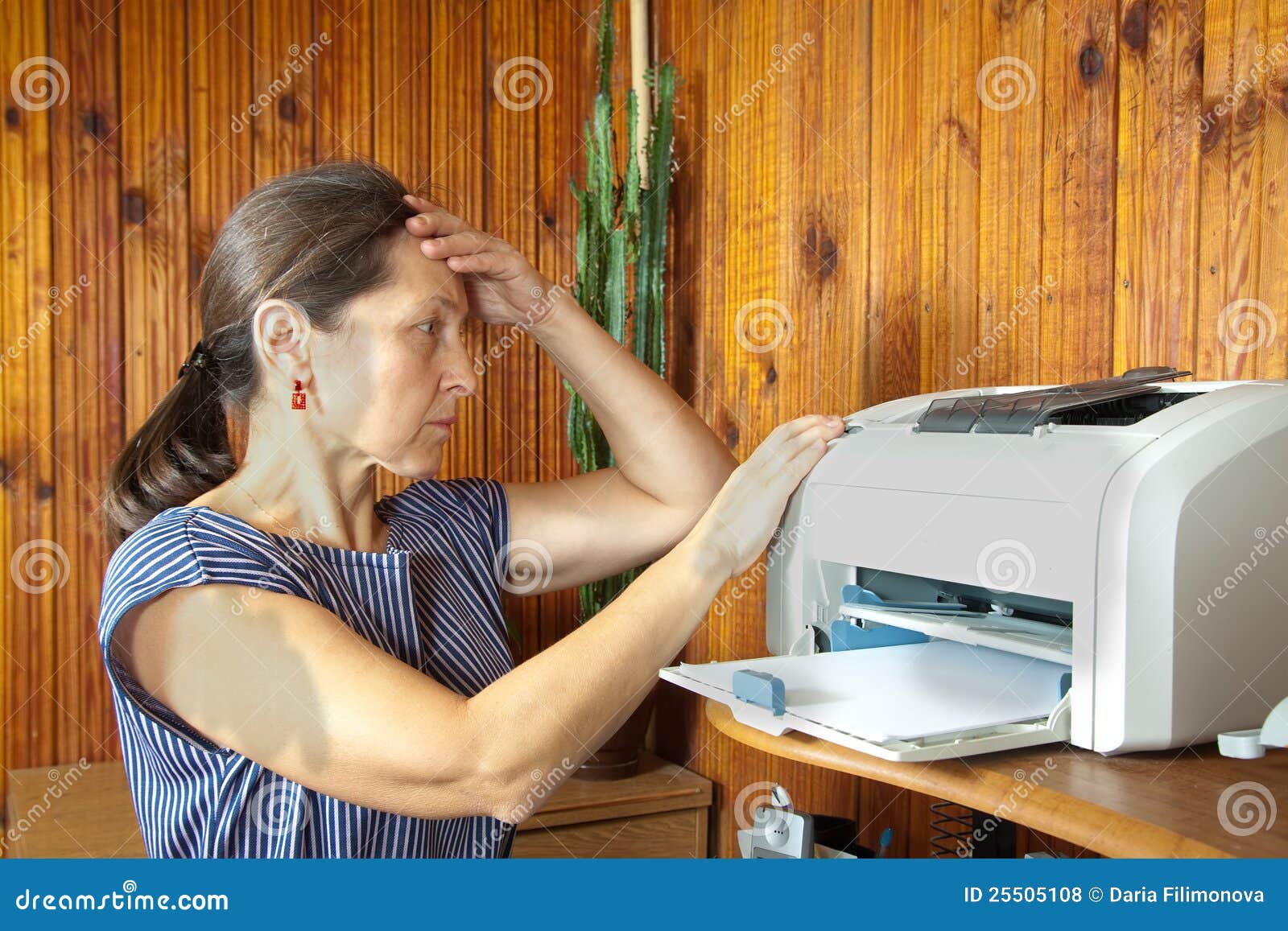 Breakage of printer stock photo. Image of caucasian, breakage - 25505108