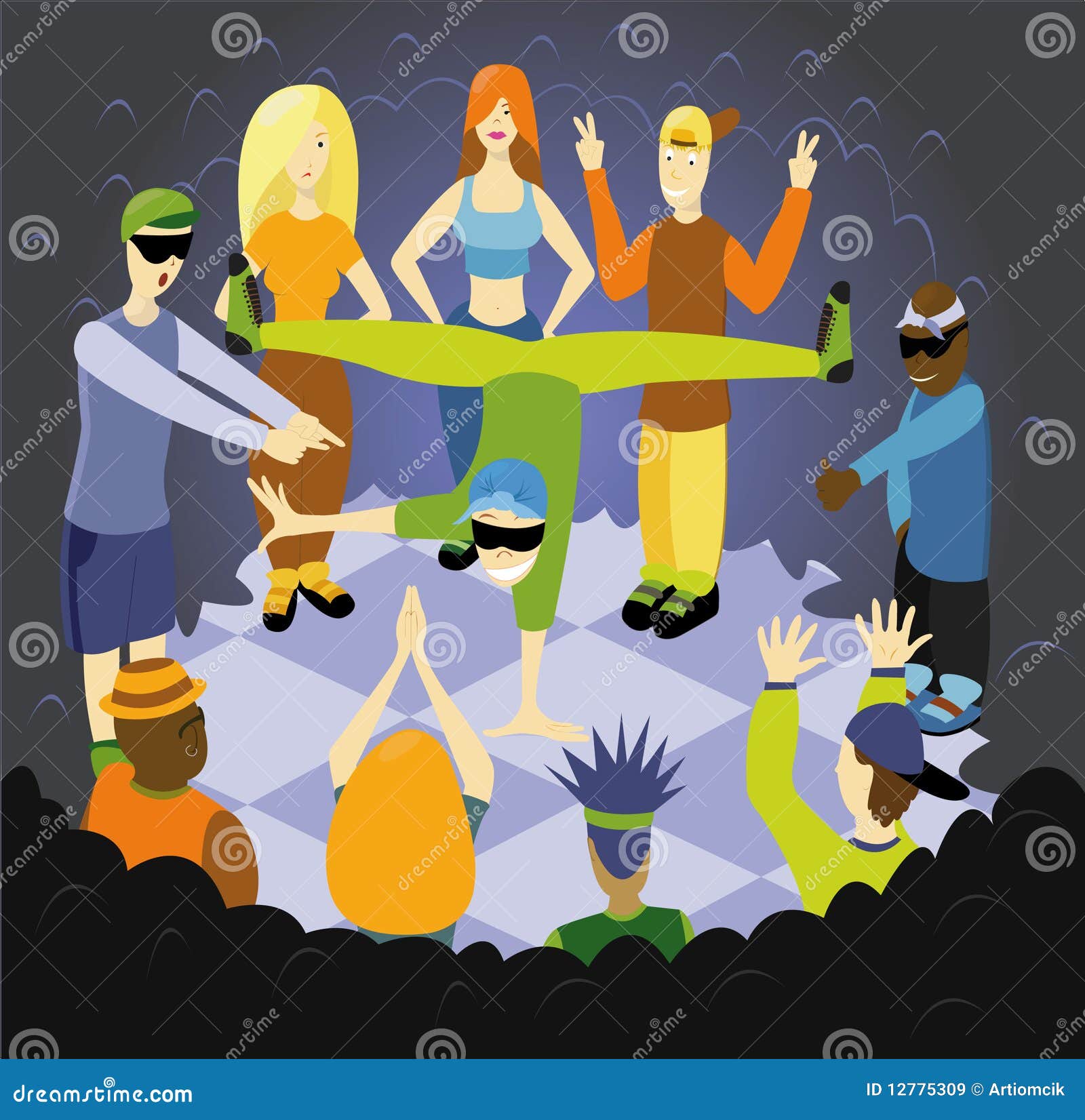 Breakdance Circle Stock Illustrations – 116 Breakdance Circle Stock ...