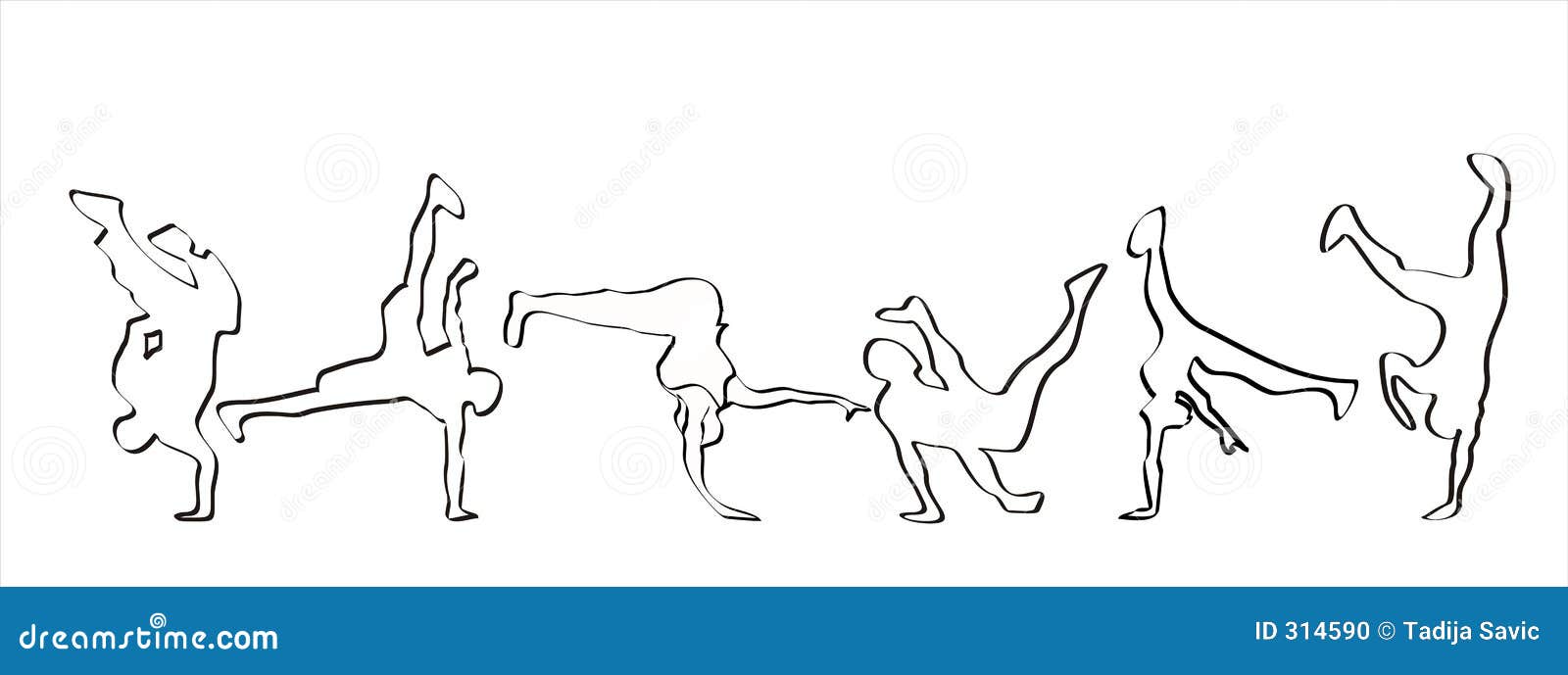 Breakdance stock illustration. Illustration of move, line - 314590