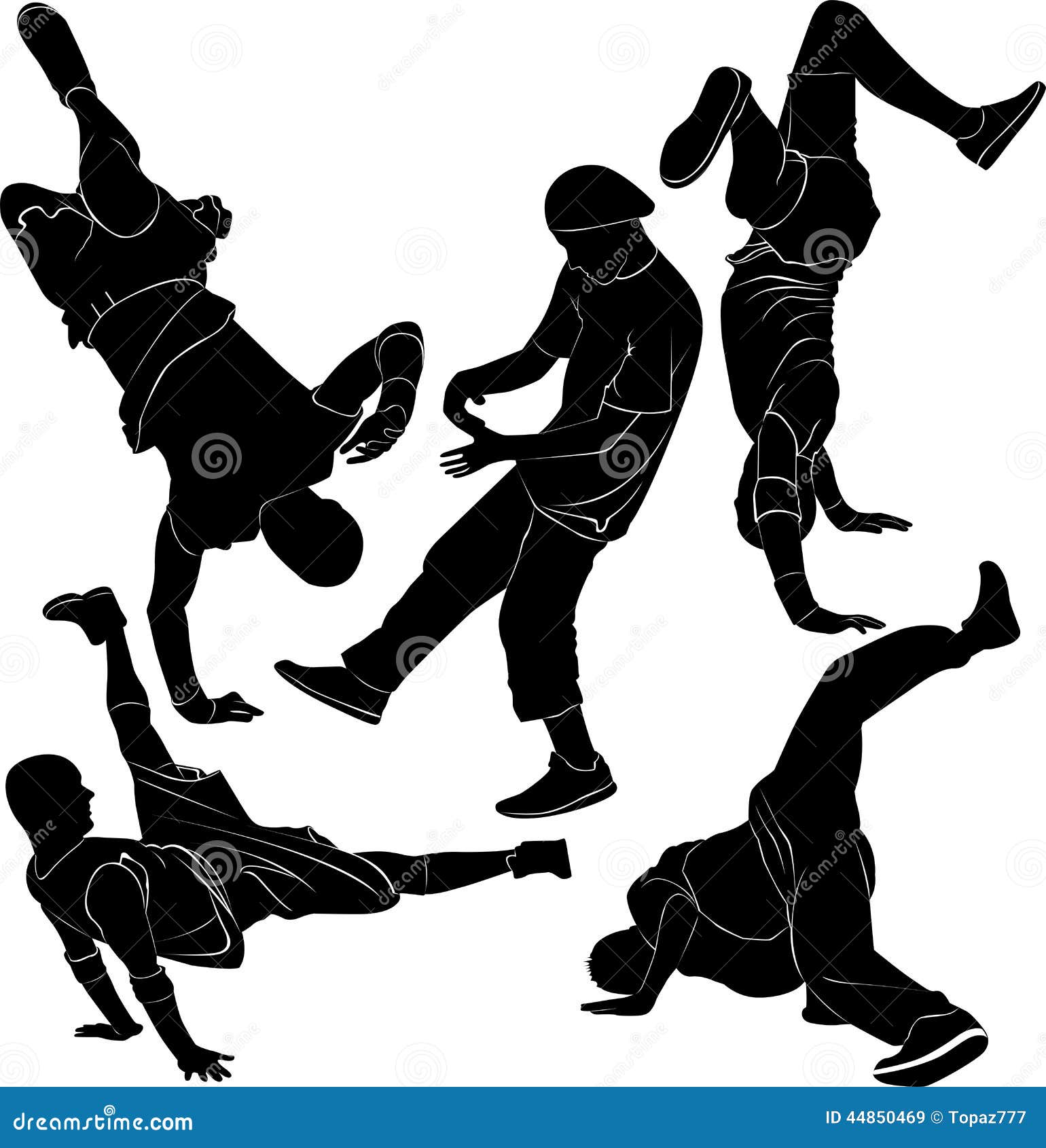 Breakdance avbrottsdans vektor illustrationer. Illustration av ...
