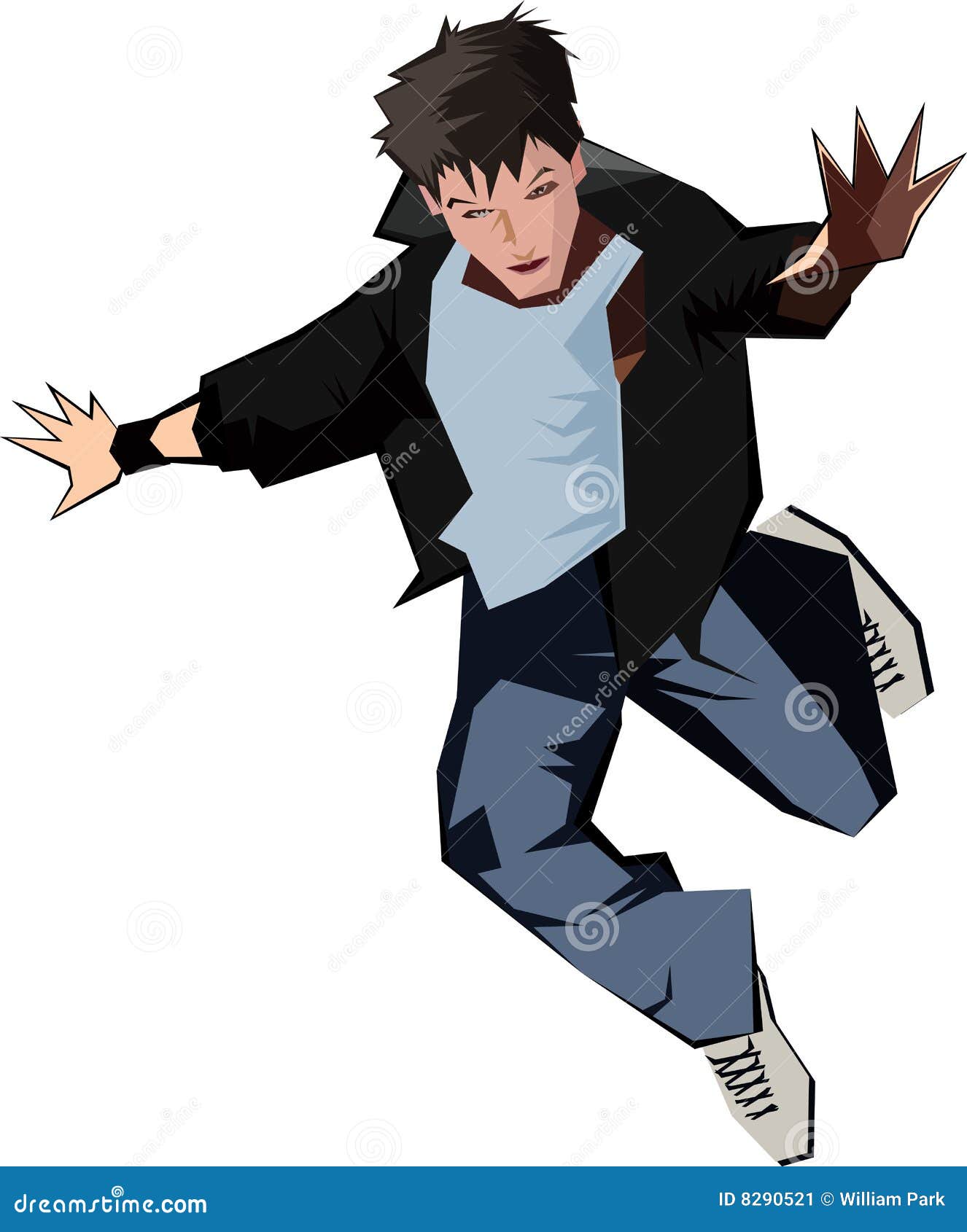 Breakdance Stunt Silhouette Cartoon Vector | CartoonDealer.com #92253113