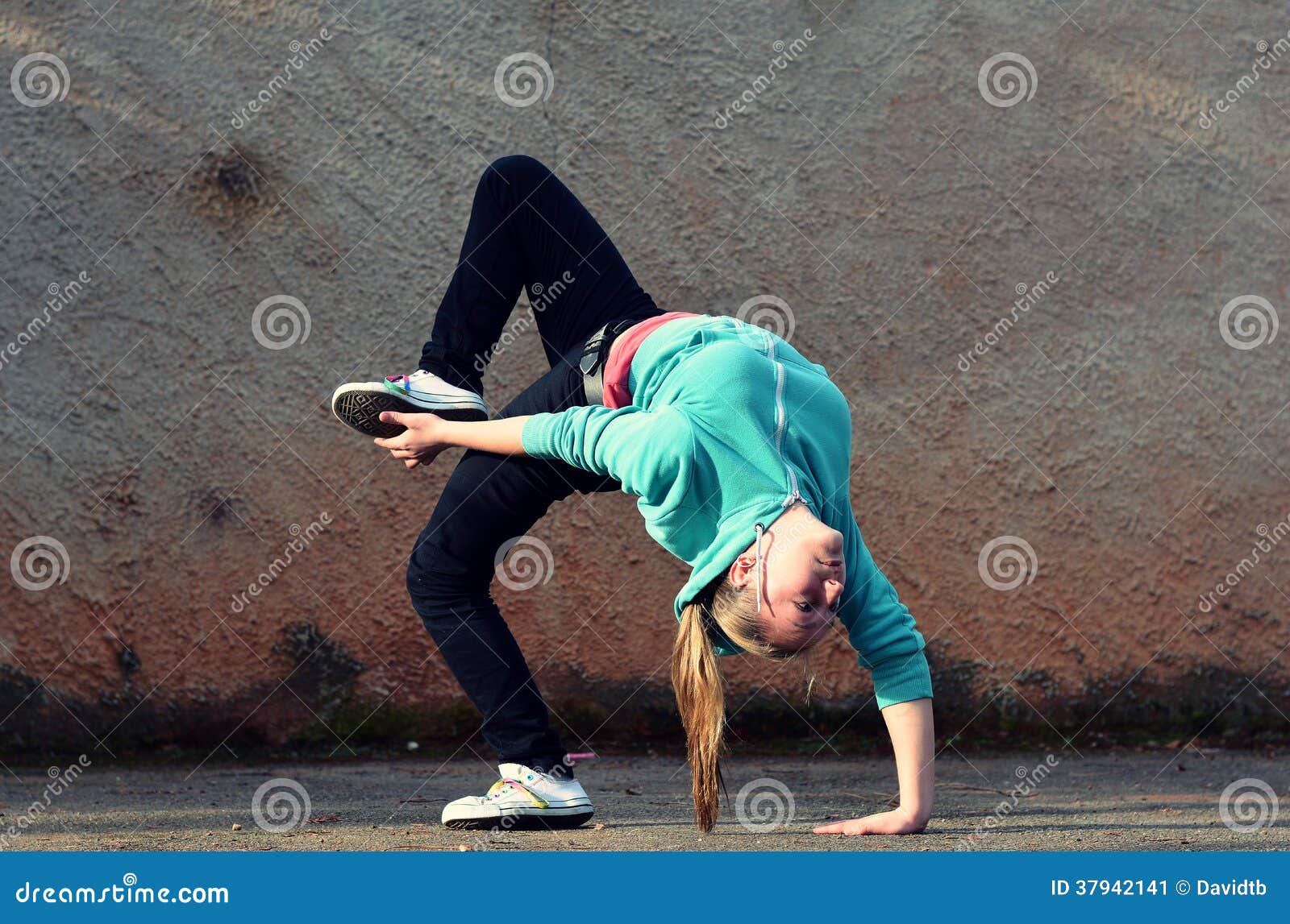 Breakdance girl stock image. Image of break, beauty, action - 37942141