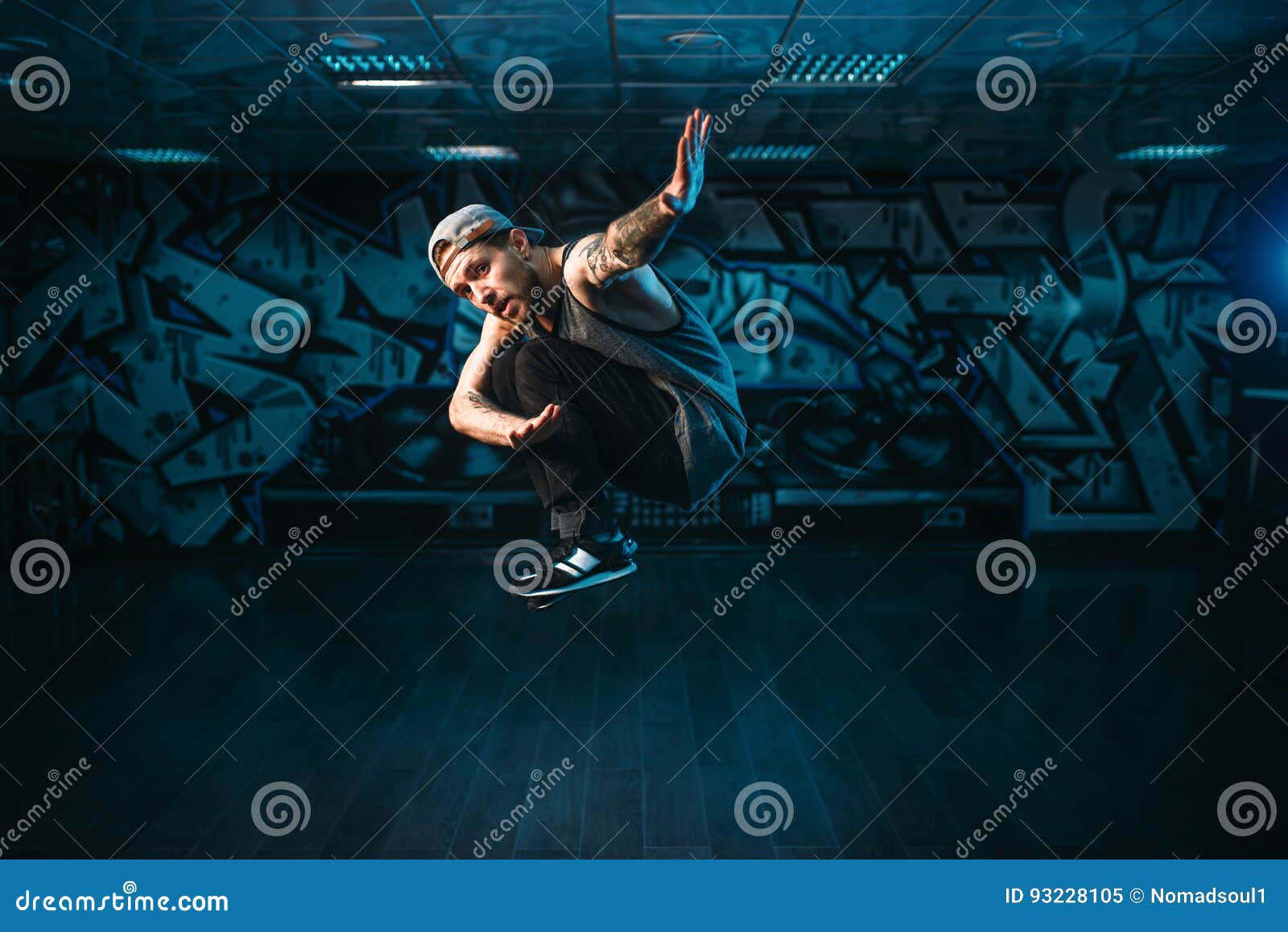 Breakdance Motions, Performer in Dance Studio Stock Image - Image of ...