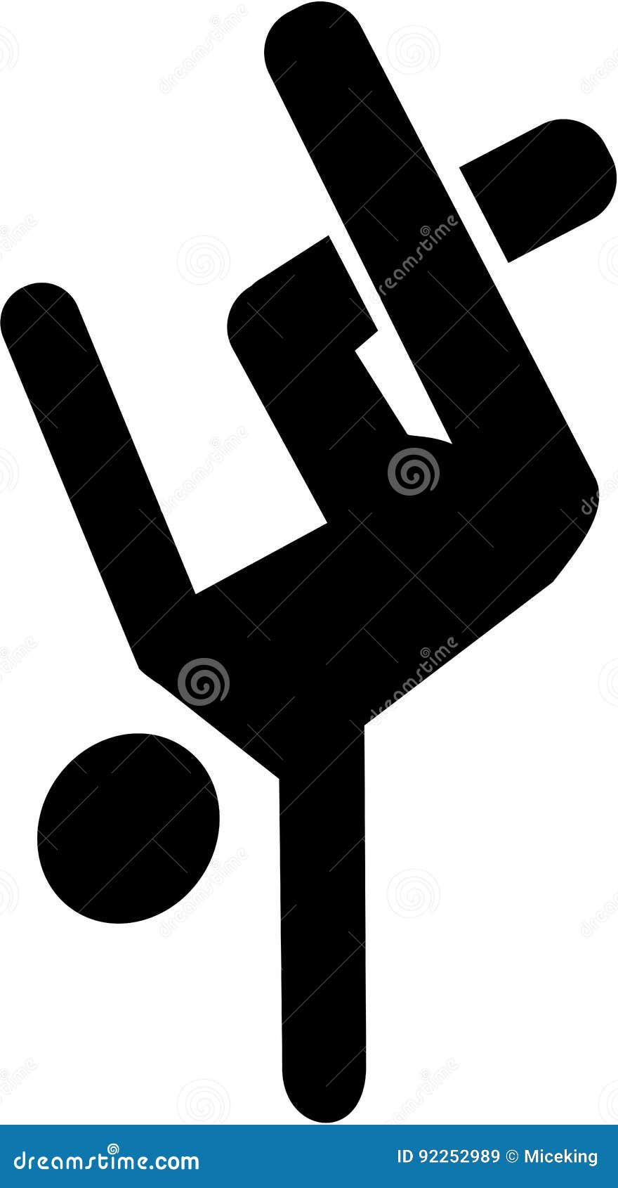 Breakdance pictogram stock vector. Illustration of people - 92252989