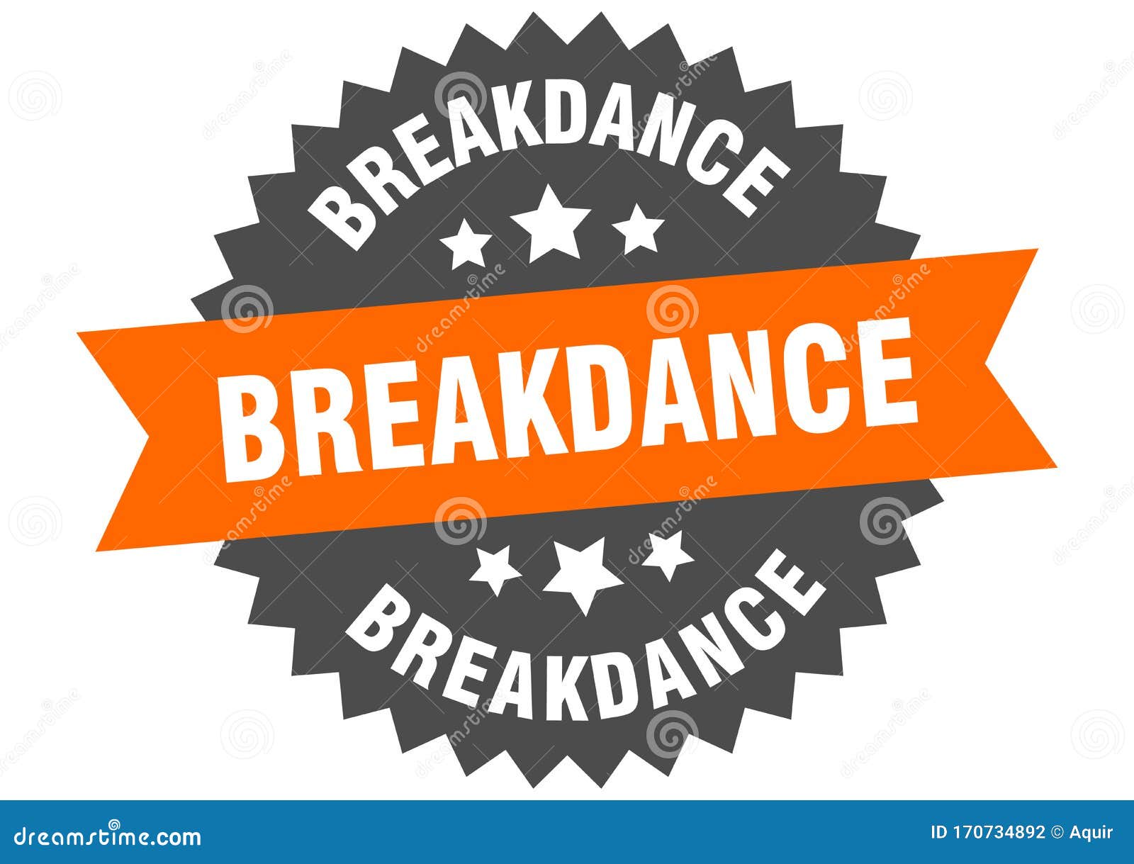 Breakdance Sign. Breakdance Circular Band Label. Breakdance Sticker ...