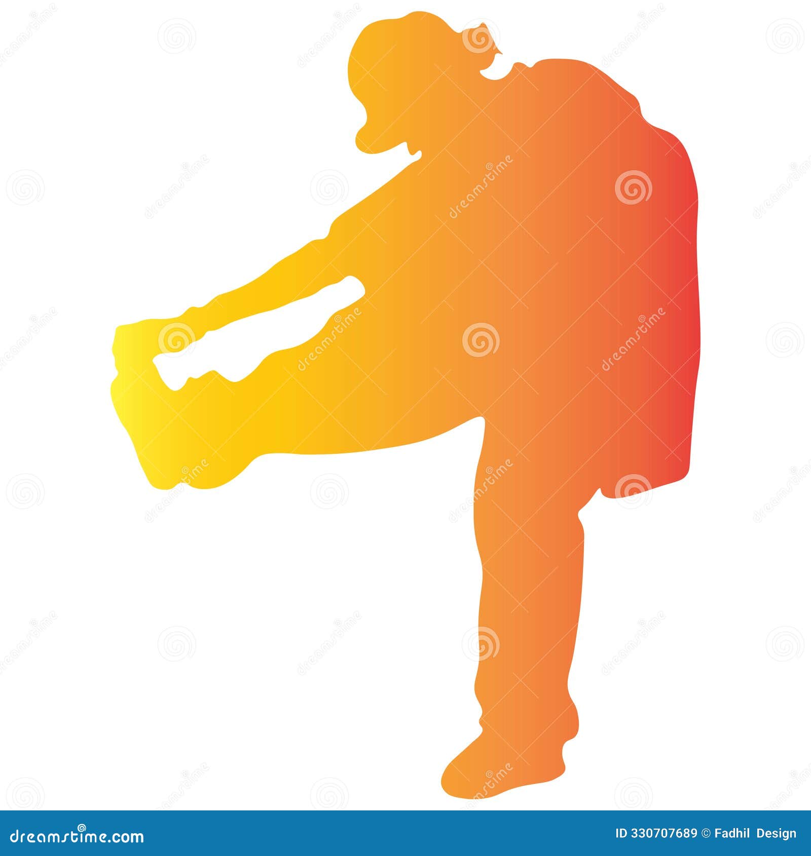 Breakdance Silhouette Isolated on White Background. Flat Vector ...