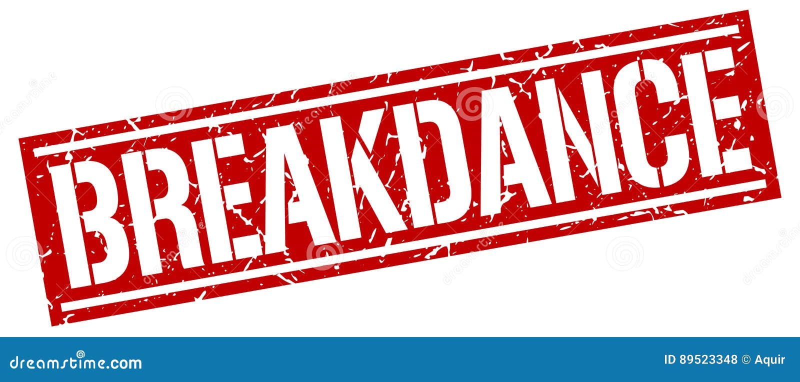 Breakdance Square Grunge Stamp Stock Vector - Illustration of ...