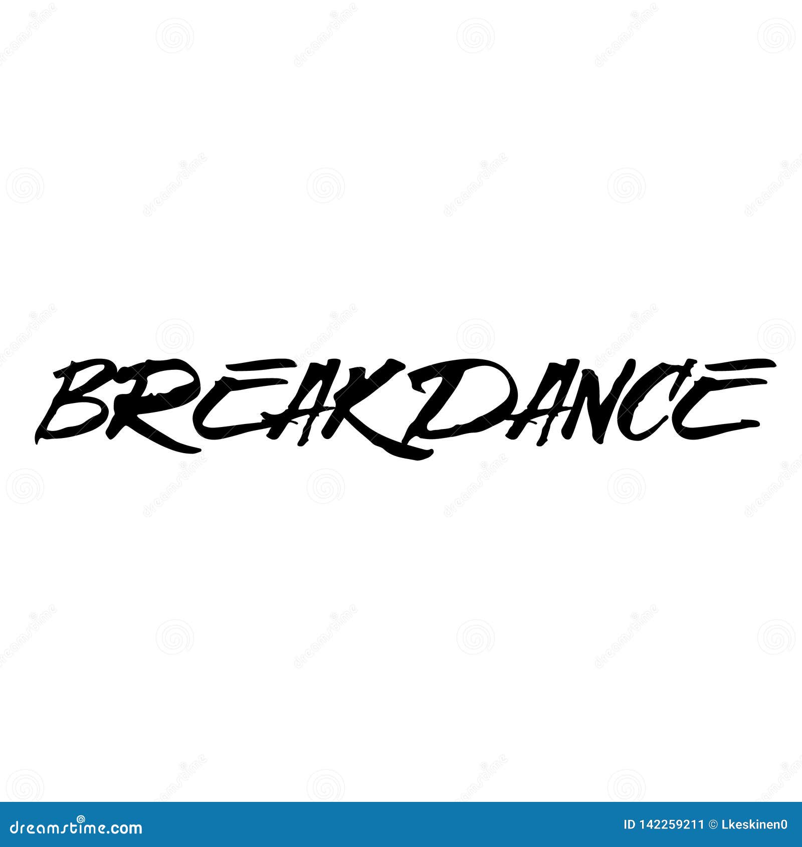 Breakdance Word With Cutout Silhouette Cartoon Vector | CartoonDealer ...