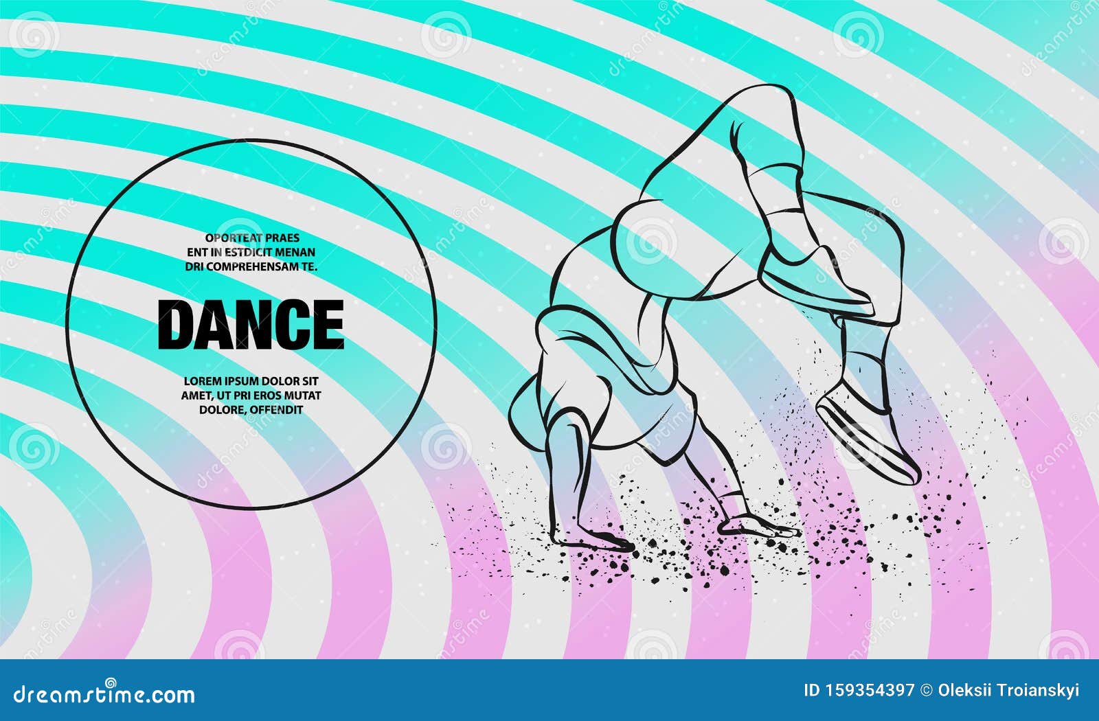 Breakdancer Doing a Back Flip. the Man is Dancing Hip Hop Style. Vector ...