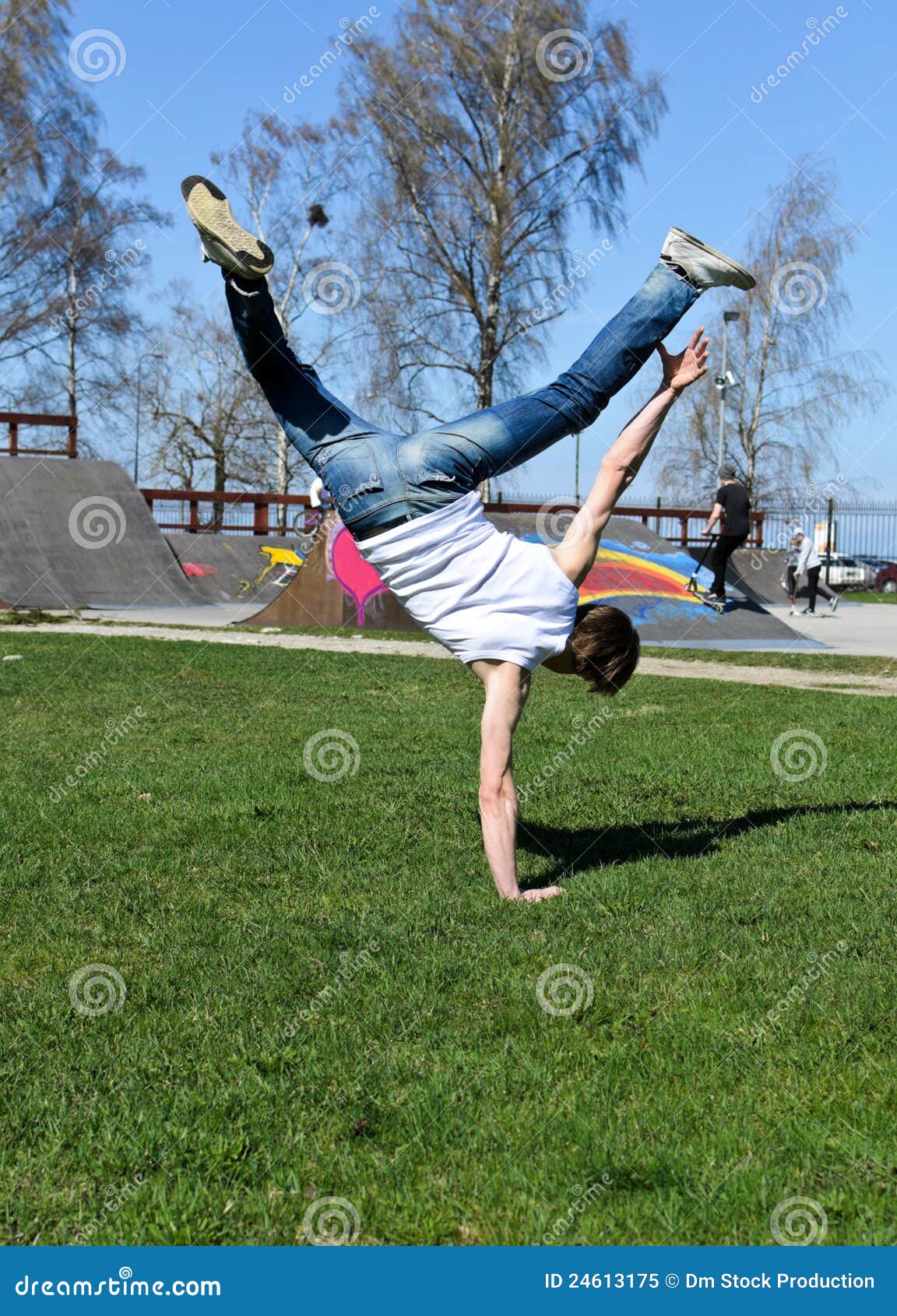 Breakdancer doing a flip stock image. Image of breakdancer - 24613175