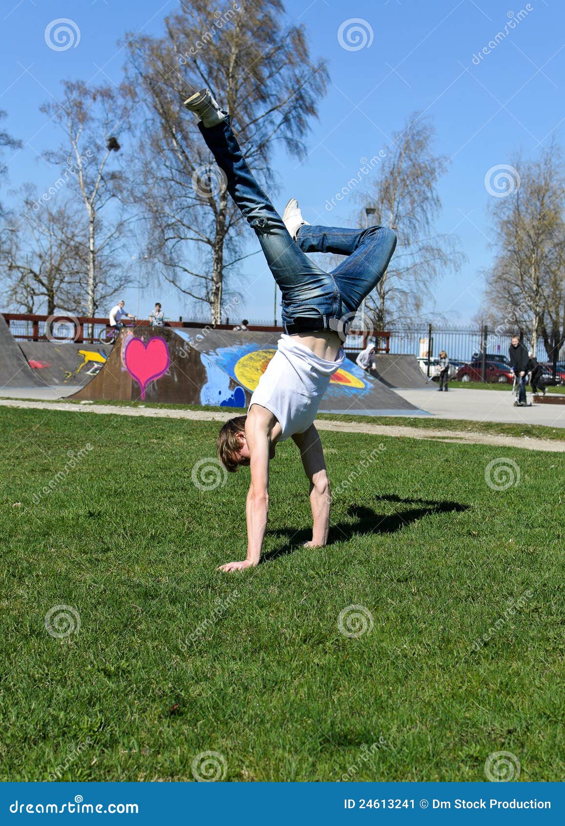 Breakdancer doing a flip stock image. Image of person - 24613241