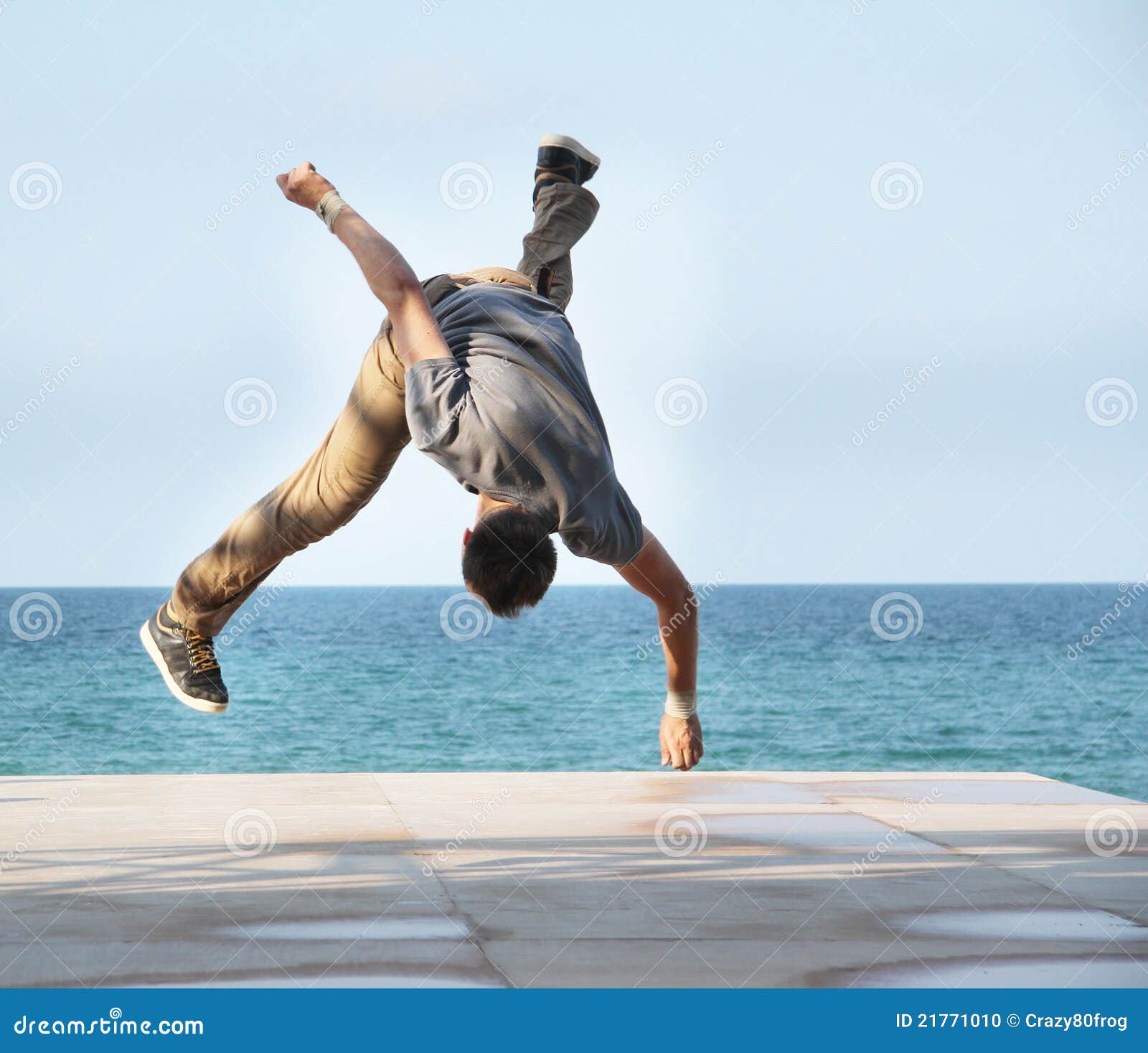 Breakdancer on Natural Background Stock Photo - Image of performance ...