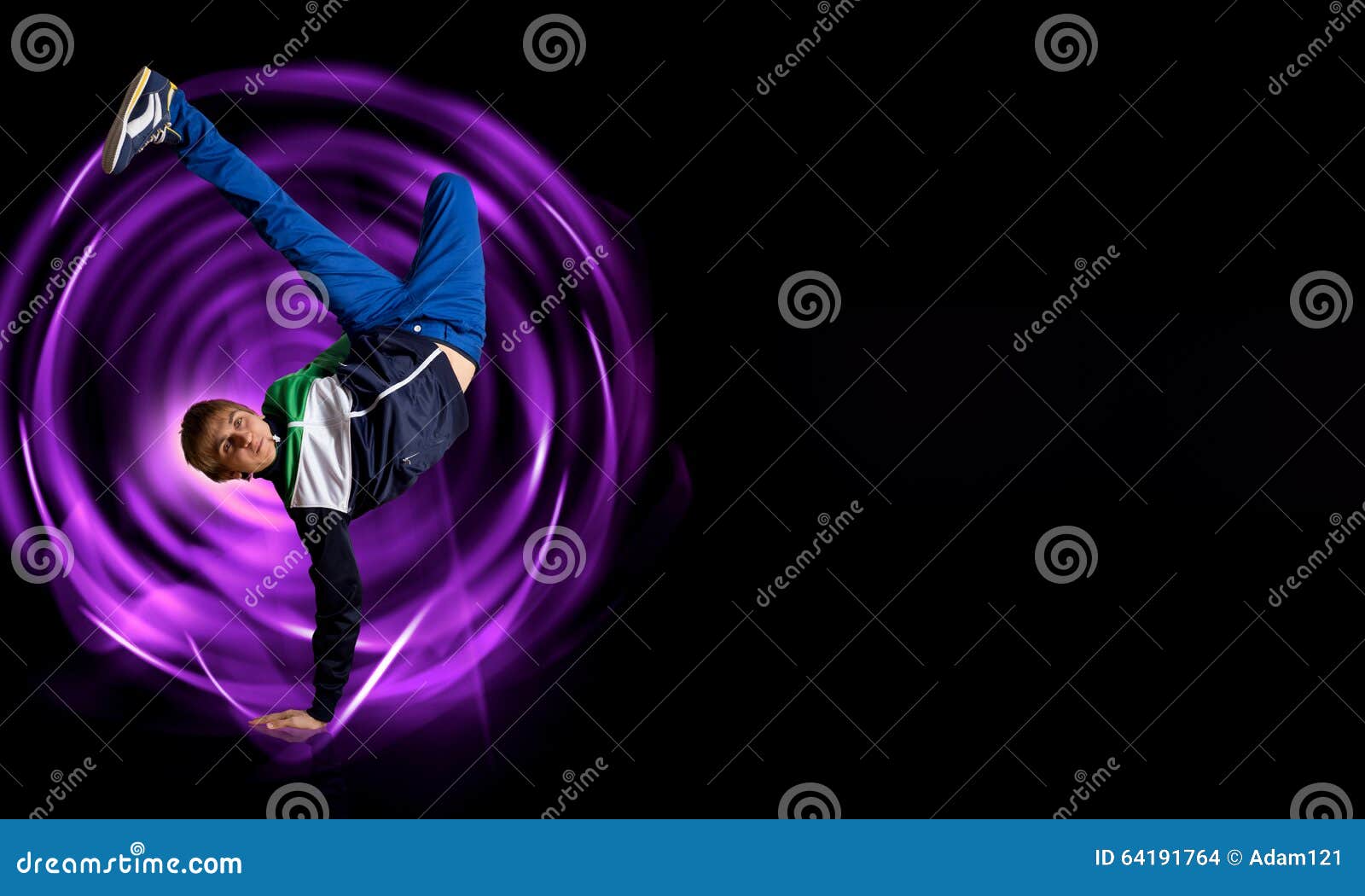 Breakdancer Standing on Hand Stock Photo - Image of dancer, motion ...