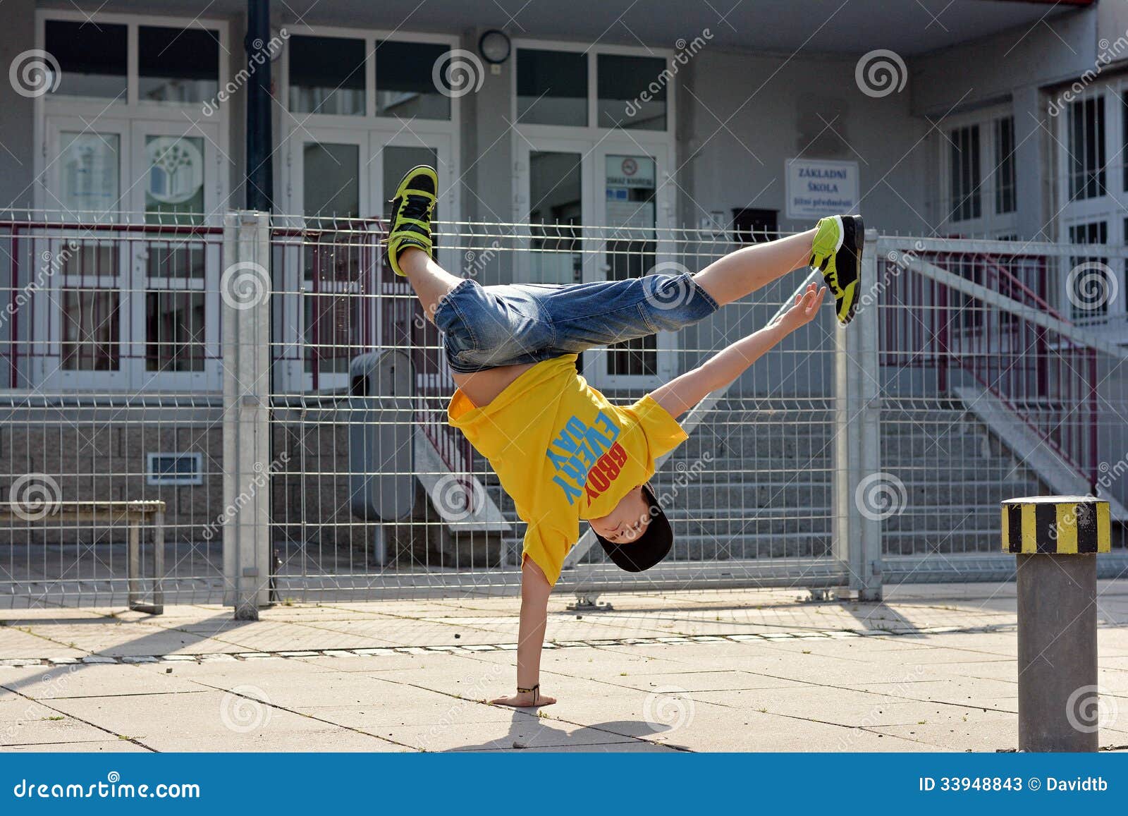 Breakdancer on the street stock image. Image of practice - 33948843