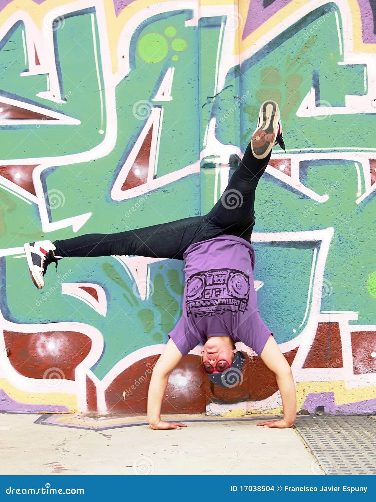 Breakdancer and wall stock photo. Image of cool, performance - 17038504