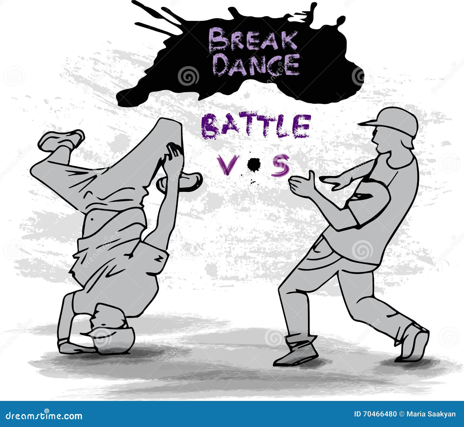 Breakdancers Stock Illustration - Image: 70466480