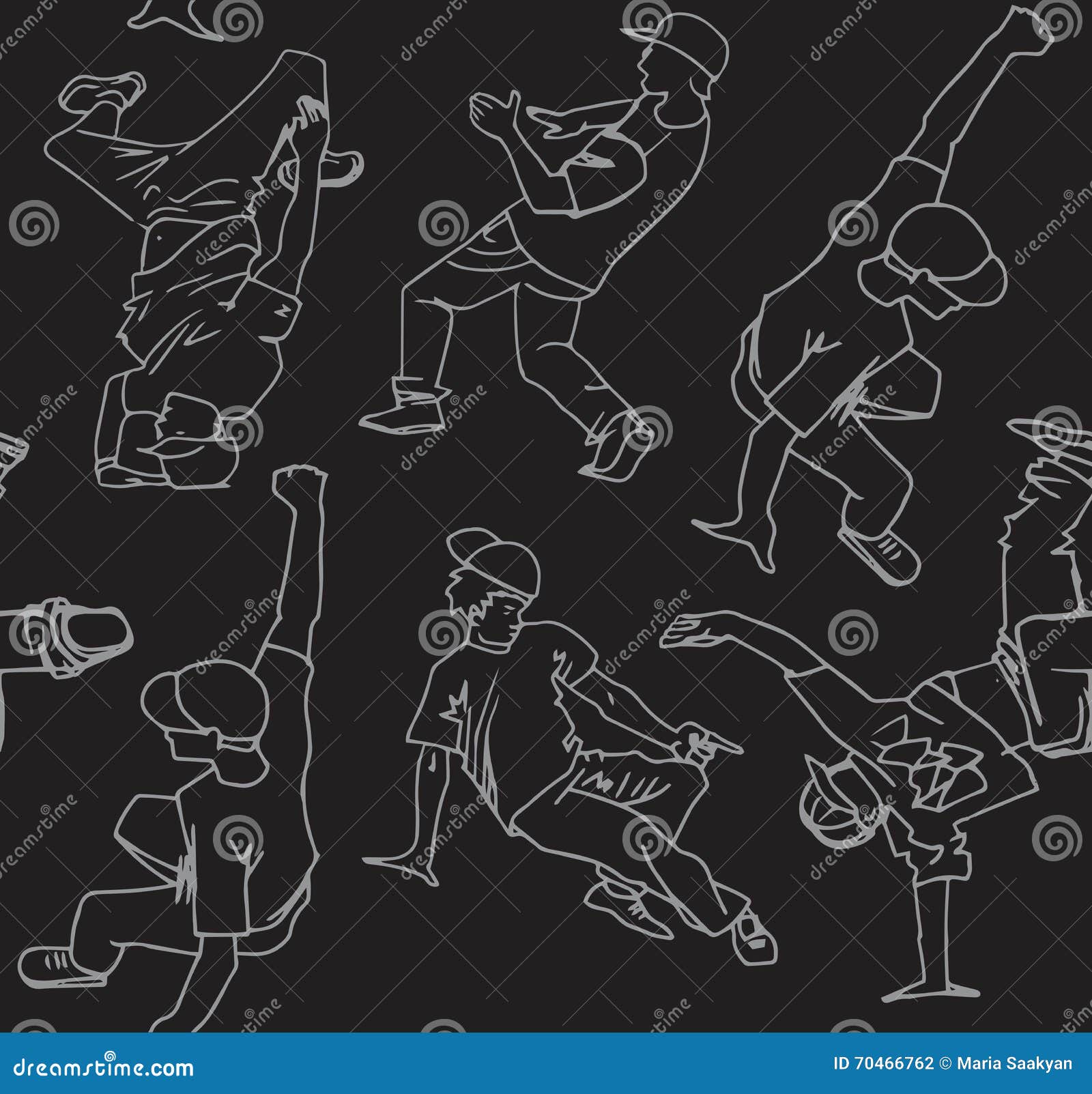 Breakdancers stock illustration. Illustration of music - 70466762
